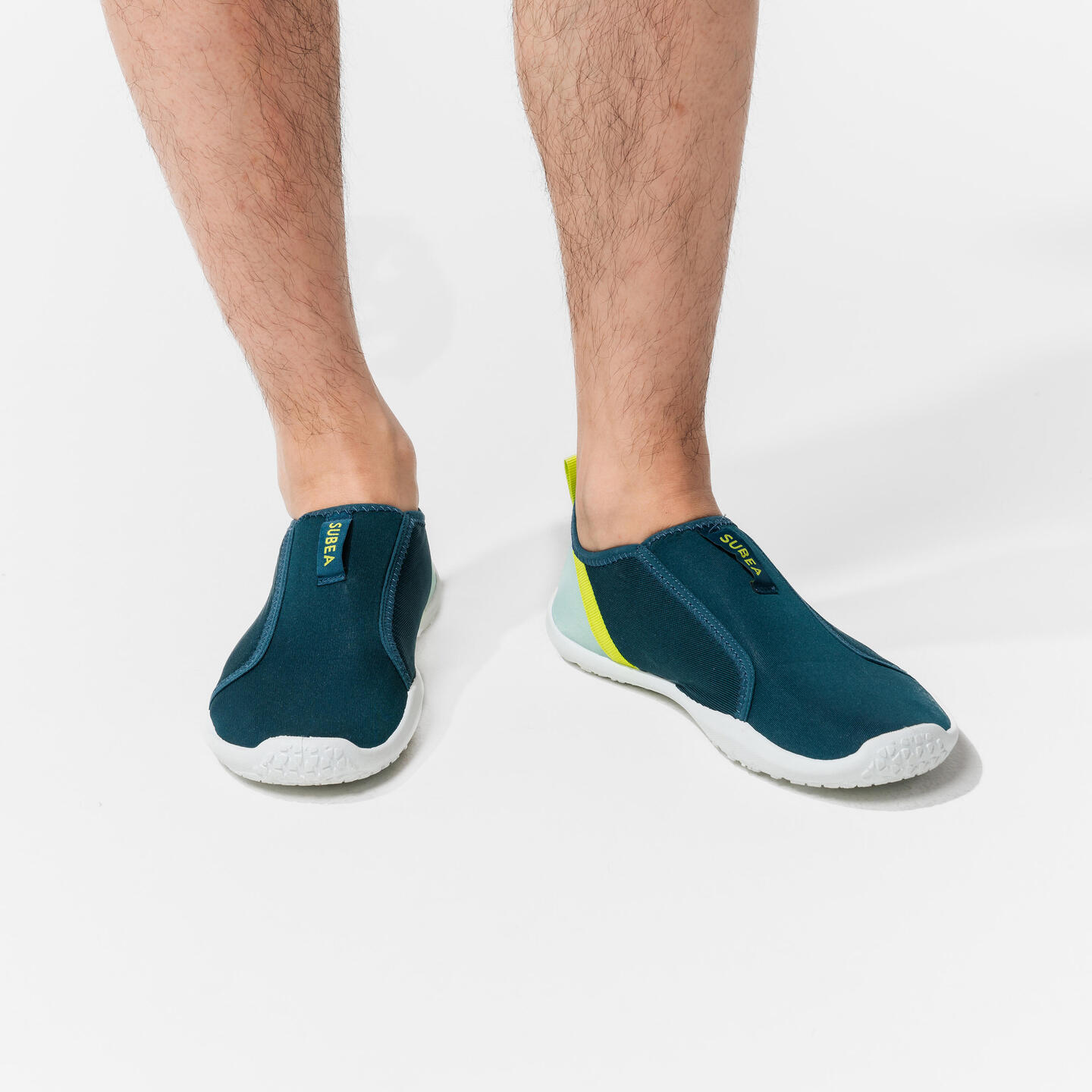 Adult Elasticated Water Shoes Aquashoes 120 - Lagoon