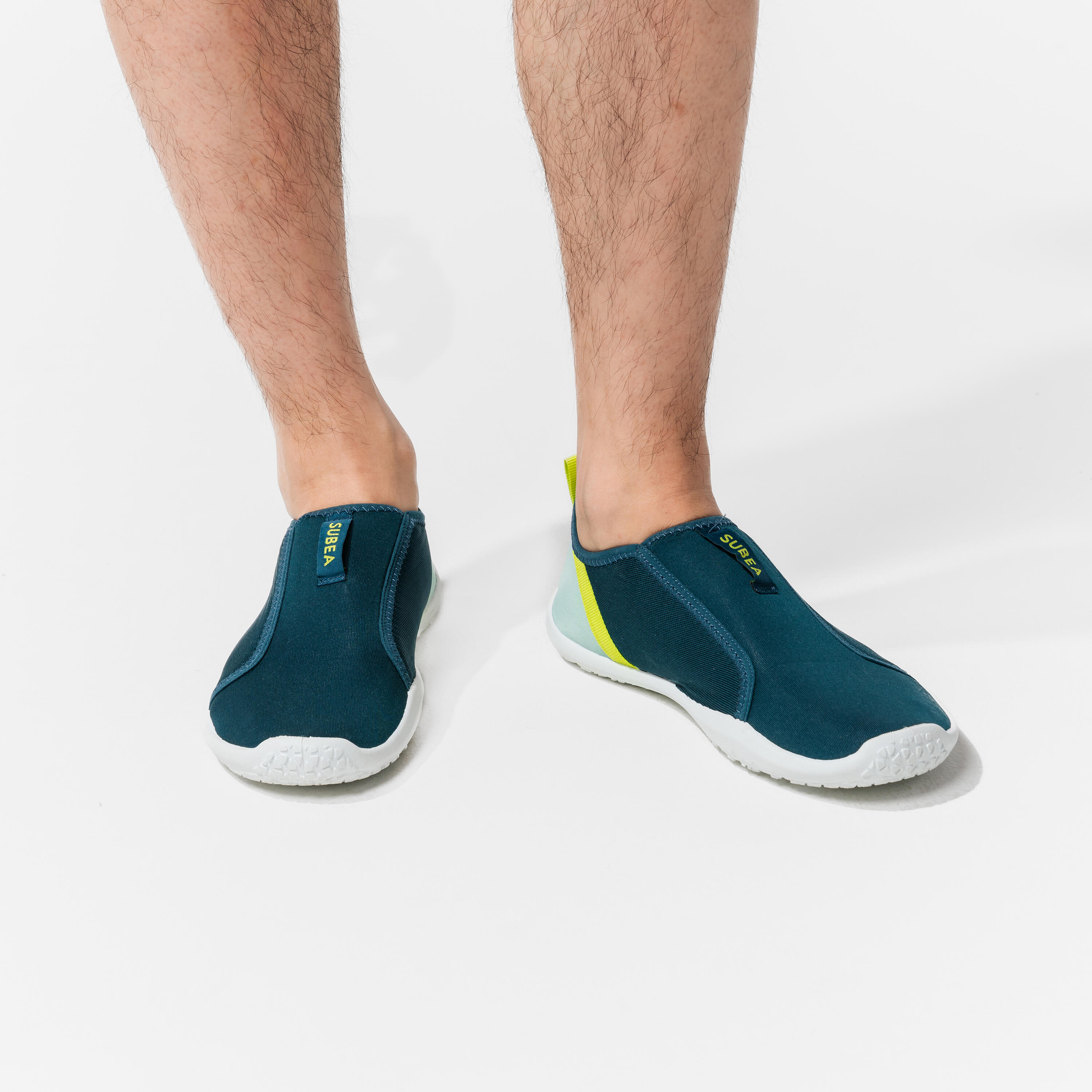 Adult Elasticated Water Shoes Aquashoes 120 - Lagoon