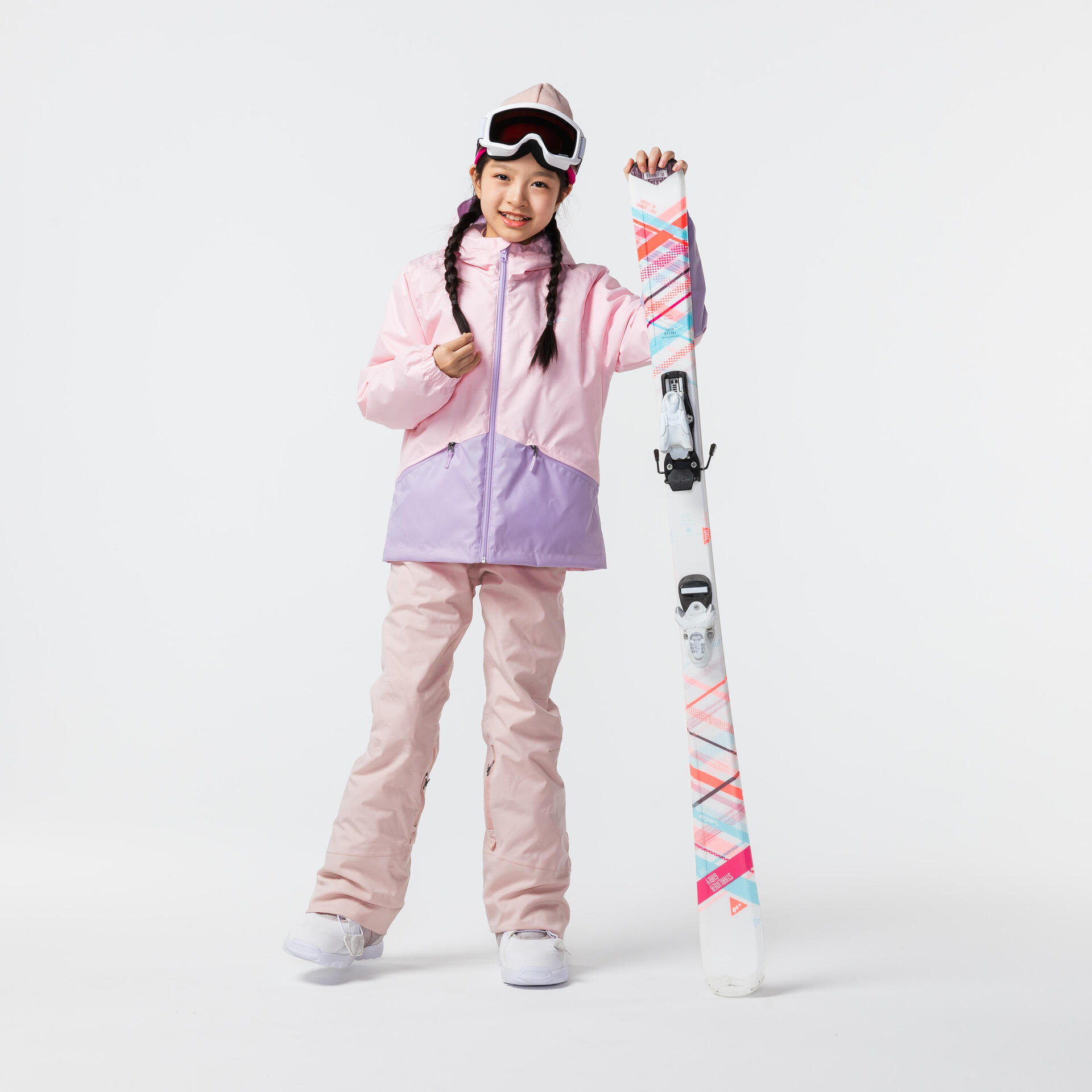 Junior Girls’ Ski Jacket 100 - Pink