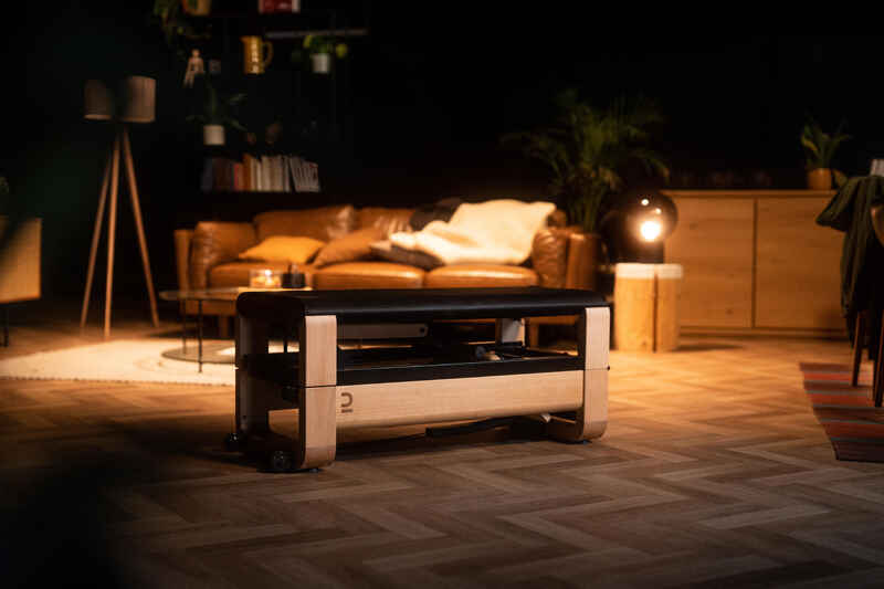 Rameur Domyos Woodrower en bois, pliant, auto-alimenté, connecté ...