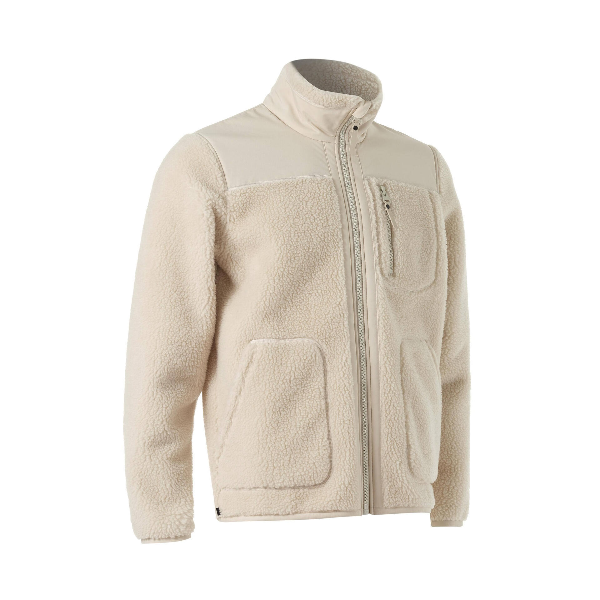 Men's Warm Fleece Jacket SH500 - Beige