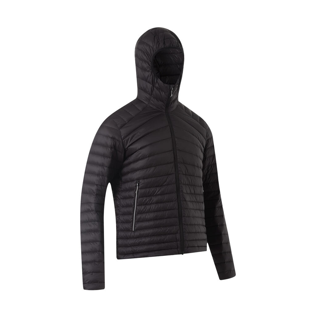 Men's Water-repellent Down Jacket with Hood MT100 -5°C - Black