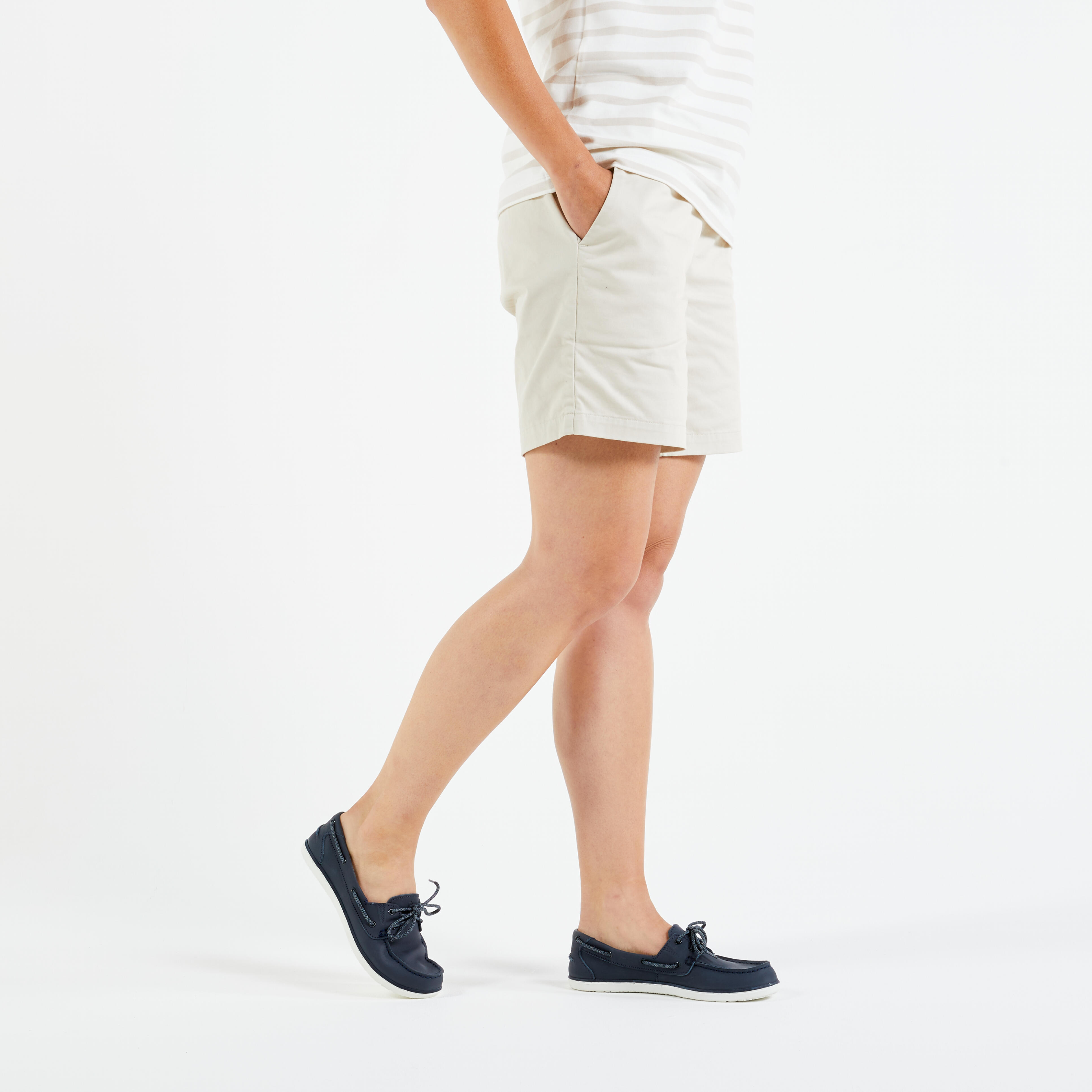 Women’s sailing shorts SAILING 100 beige - Decathlon