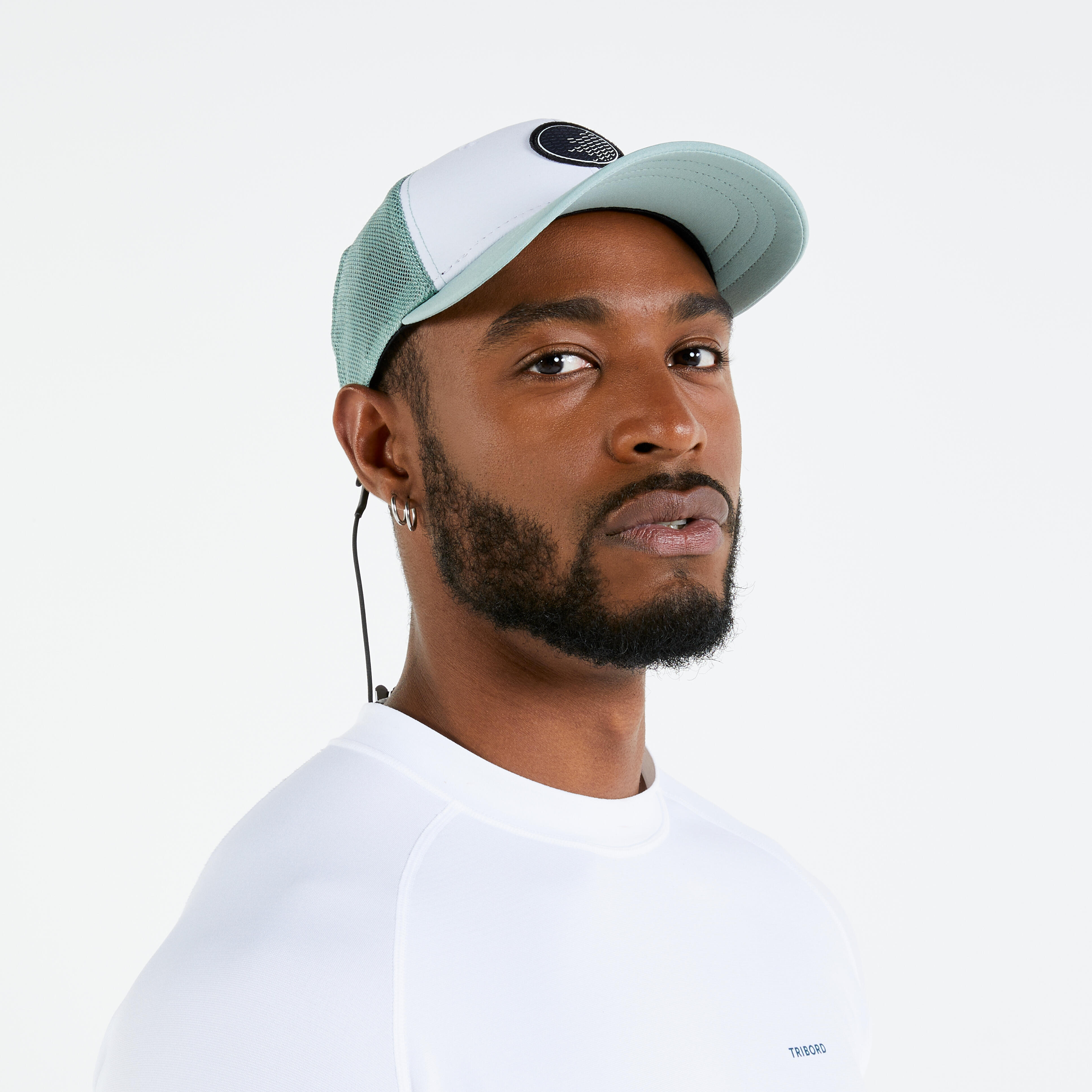 Adults’ Sailing Cap 500 - Khaki White - Decathlon