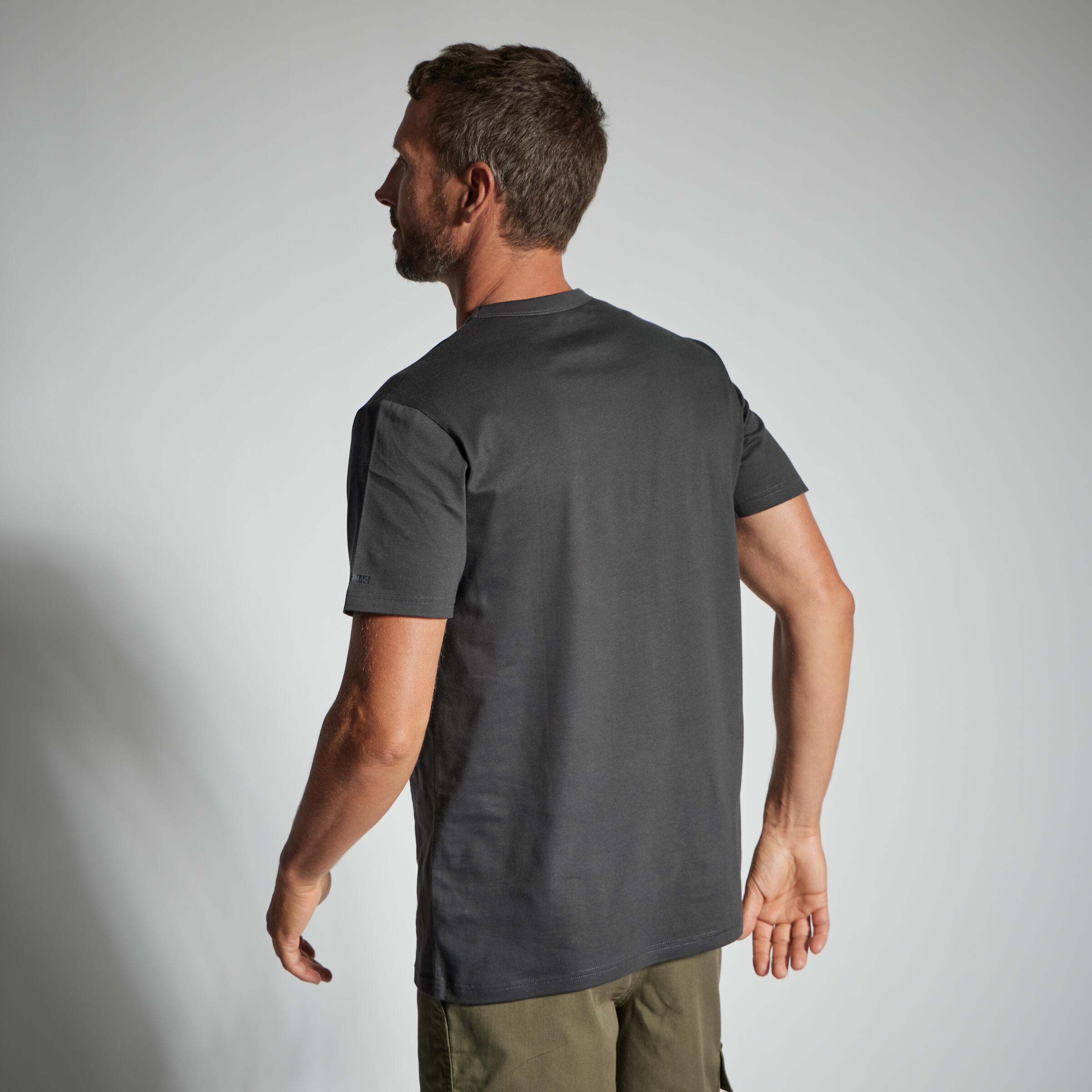Resistant T-Shirt - 100 Grey - Carbon grey - Solognac - Decathlon