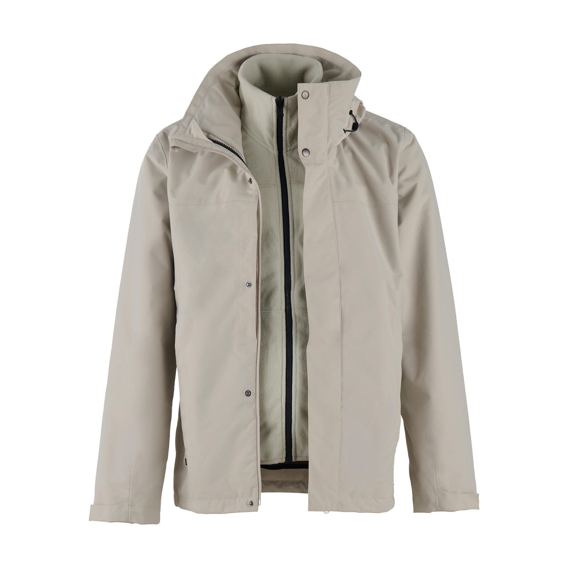 Men's Travel 3 in 1 Waterproof Jacket 100 0°C - Beige