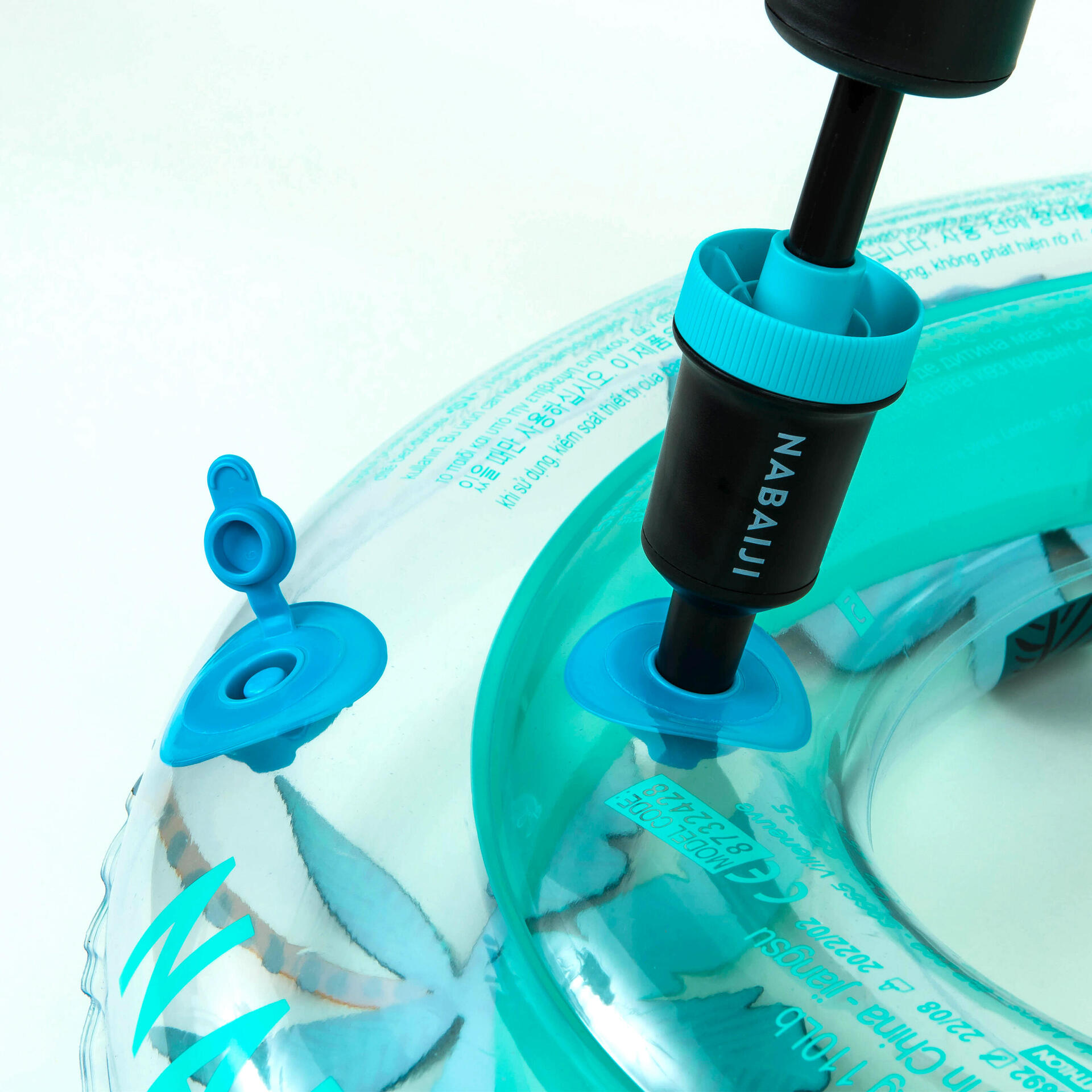 Kids' Inflatable pool ring 65 cm 6- 9 Years Transparent "Palm tree print"