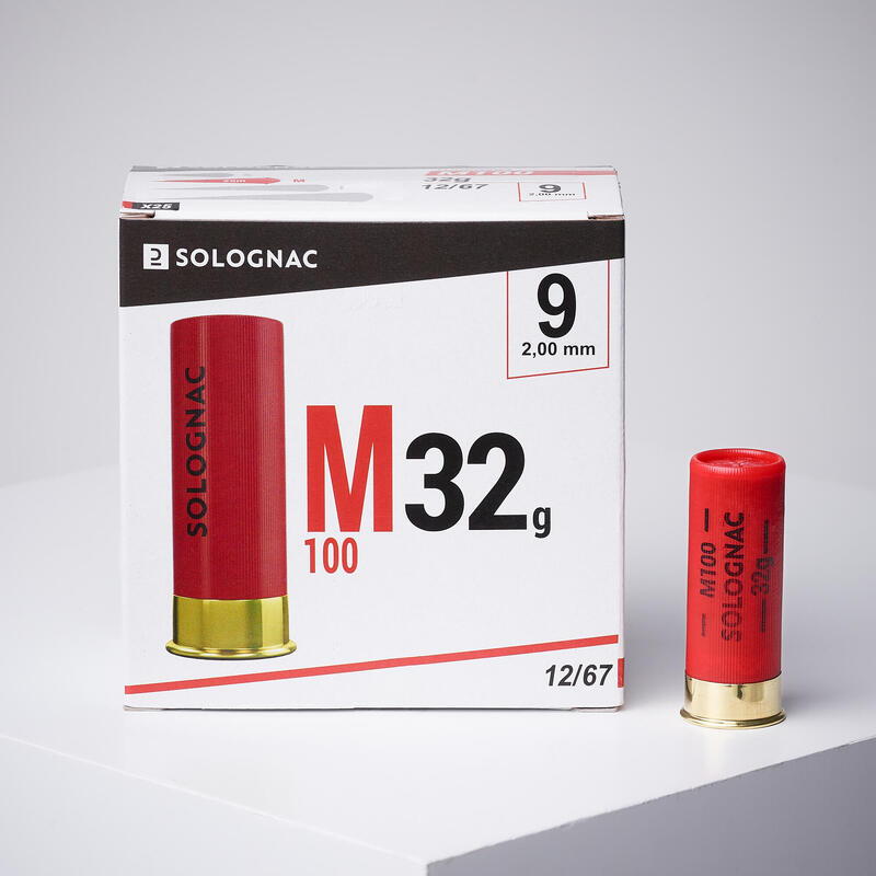SOLOGNAC Patroon M100 32g van kaliber 12/67 hagelnummer 8 x25 | Decathlon