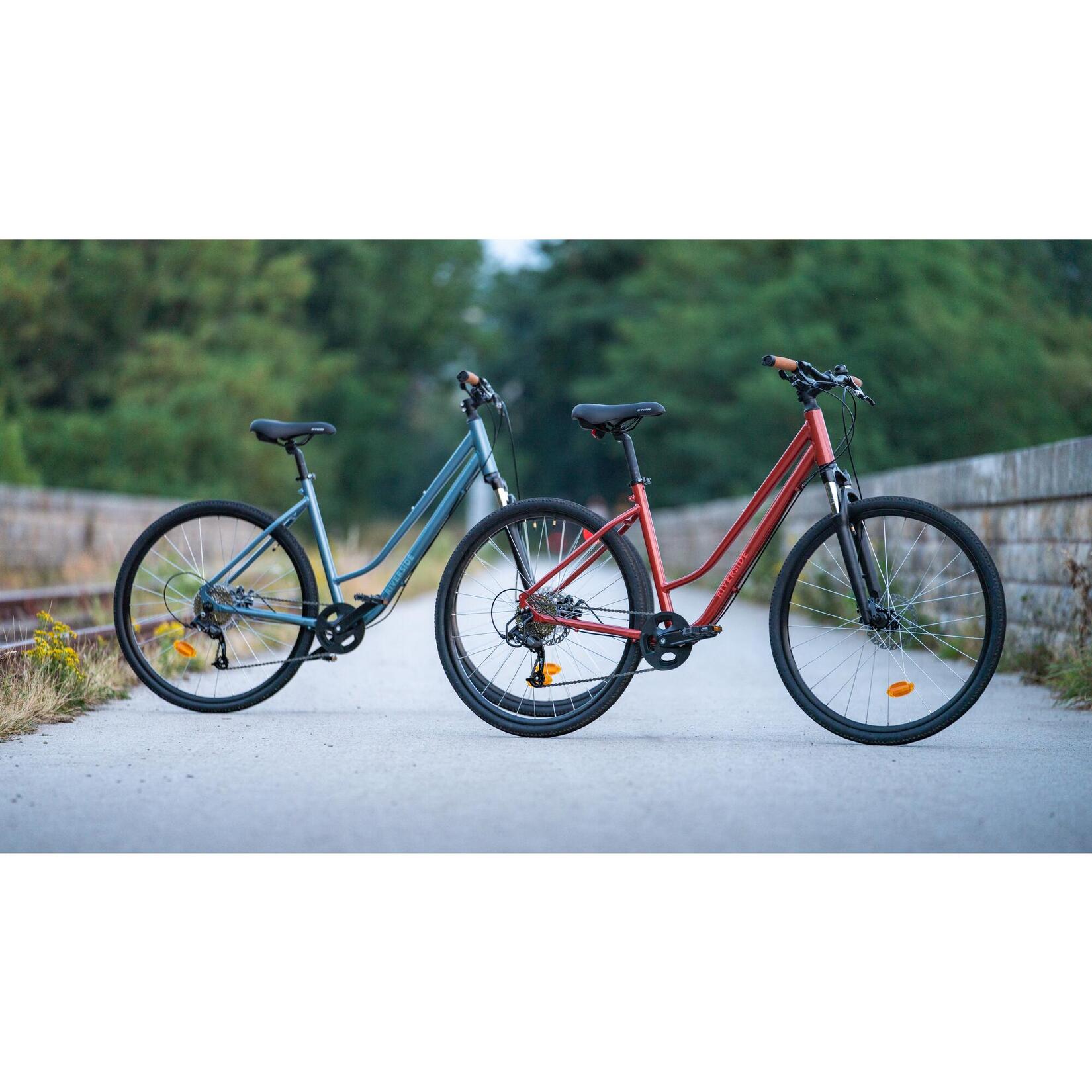 VELO TOUT CHEMIN RIVERSIDE 500 ENJAMBEMENT BAS bleu tempête RIVERSIDE ...