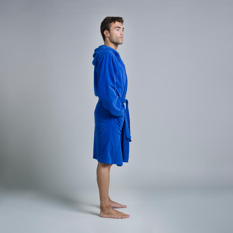 MEN'S WATER POLO THICK COTTON POOL BATHROBE - DARK BLUE NABAIJI - Decathlon