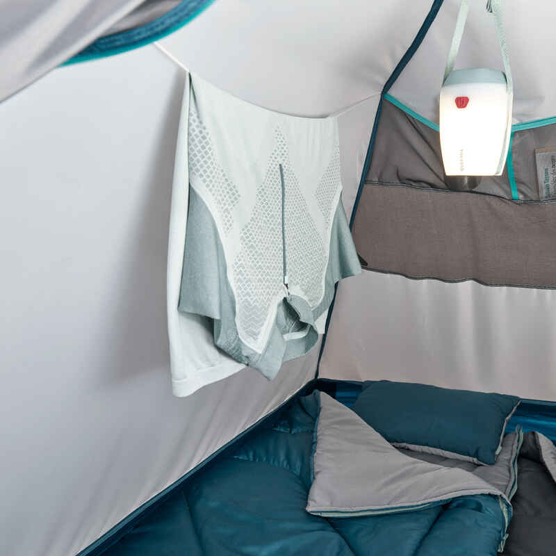 Carpa impermeable para 2 personas para camping MH100 Quechua gris ...
