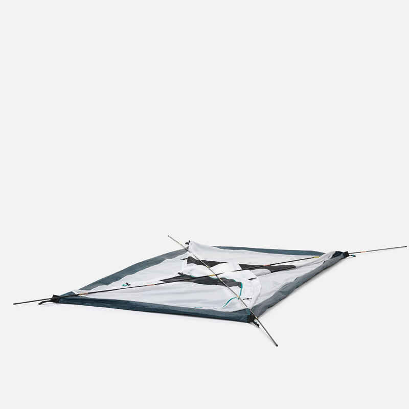 Carpa impermeable para 2 personas para camping MH100 Quechua gris ...