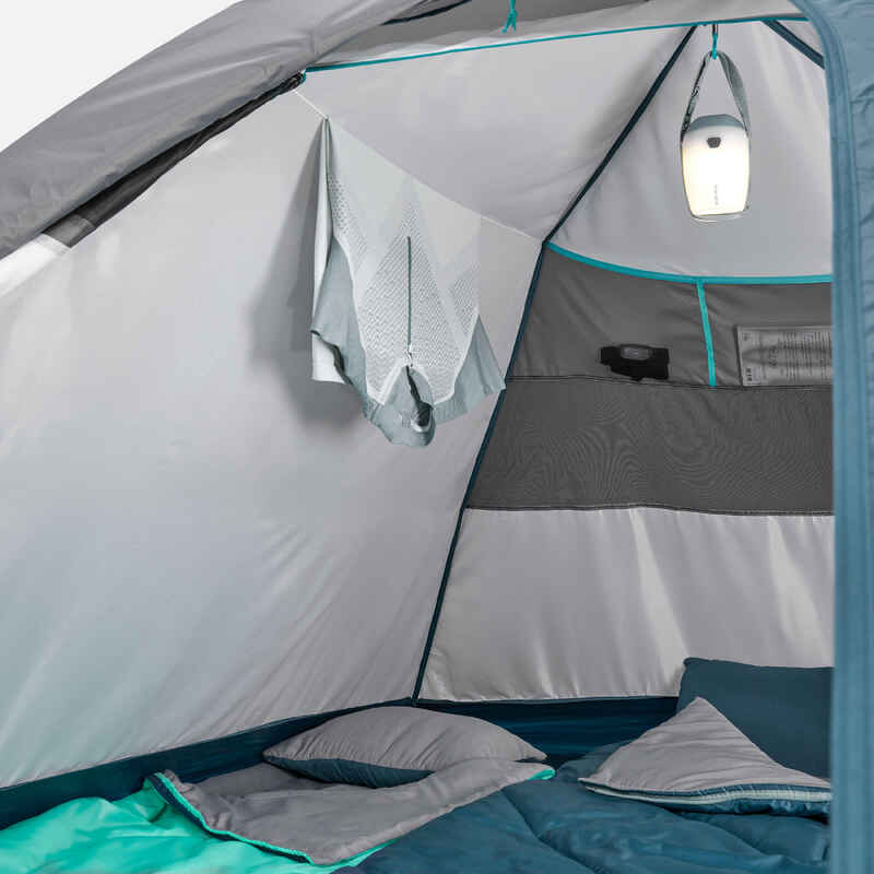 Carpa impermeable para 3 personas para camping MH100 Quechua gris ...