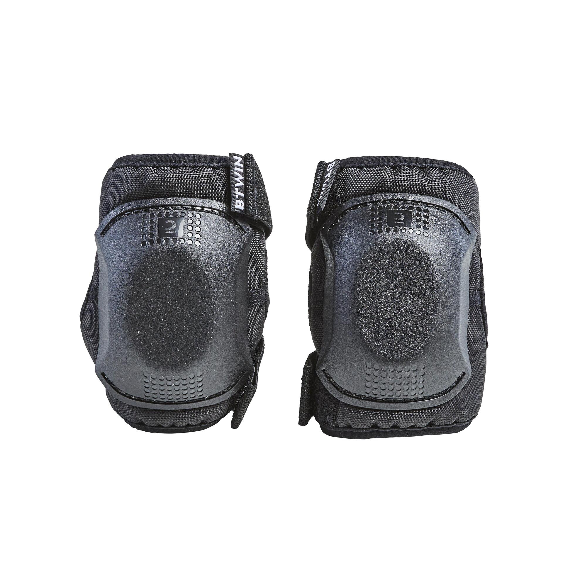 One Size Cycling Elbow and Knee Protectors Set 3-6 Years - Black