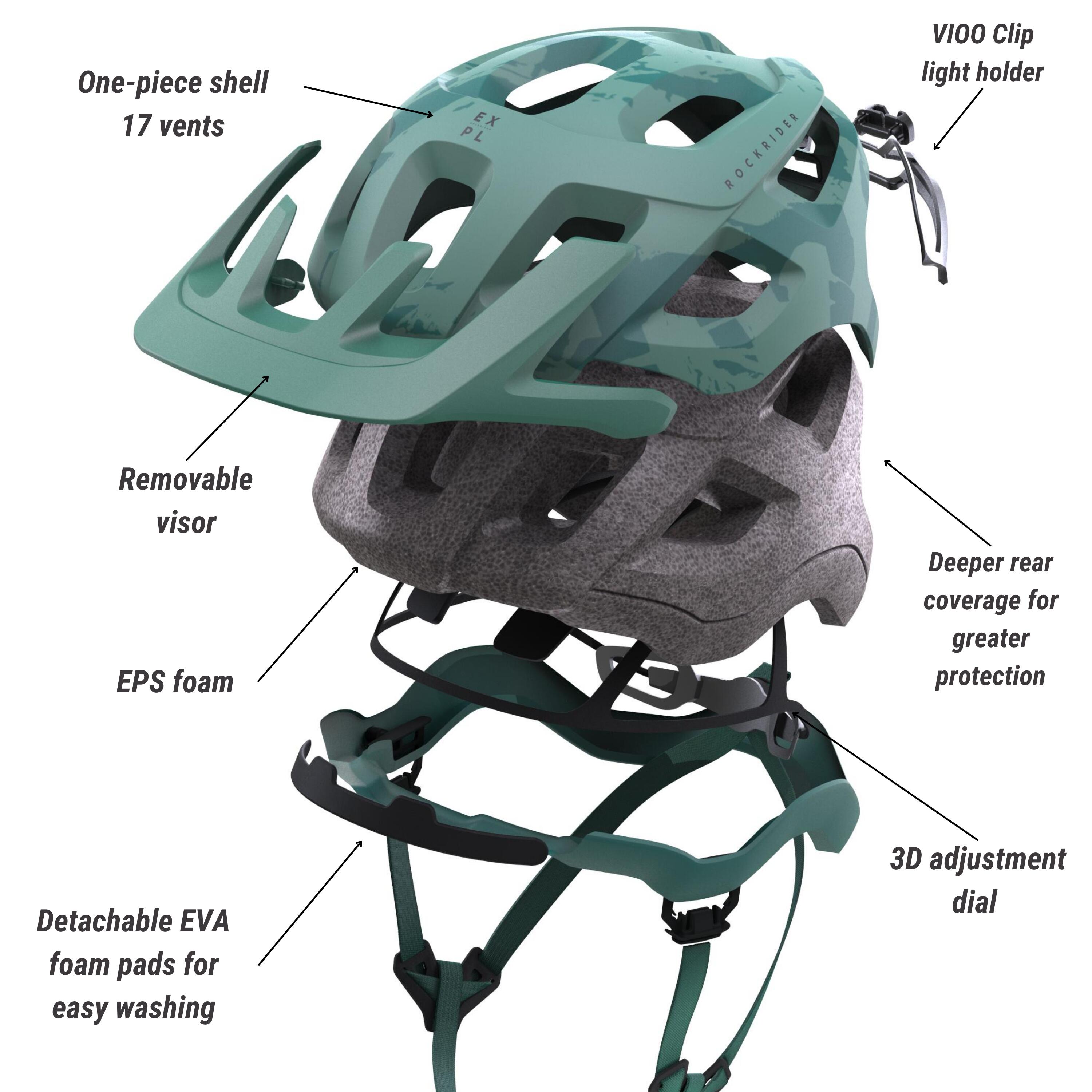 Mountain Bike Helmet Expl 500 Adult - Green