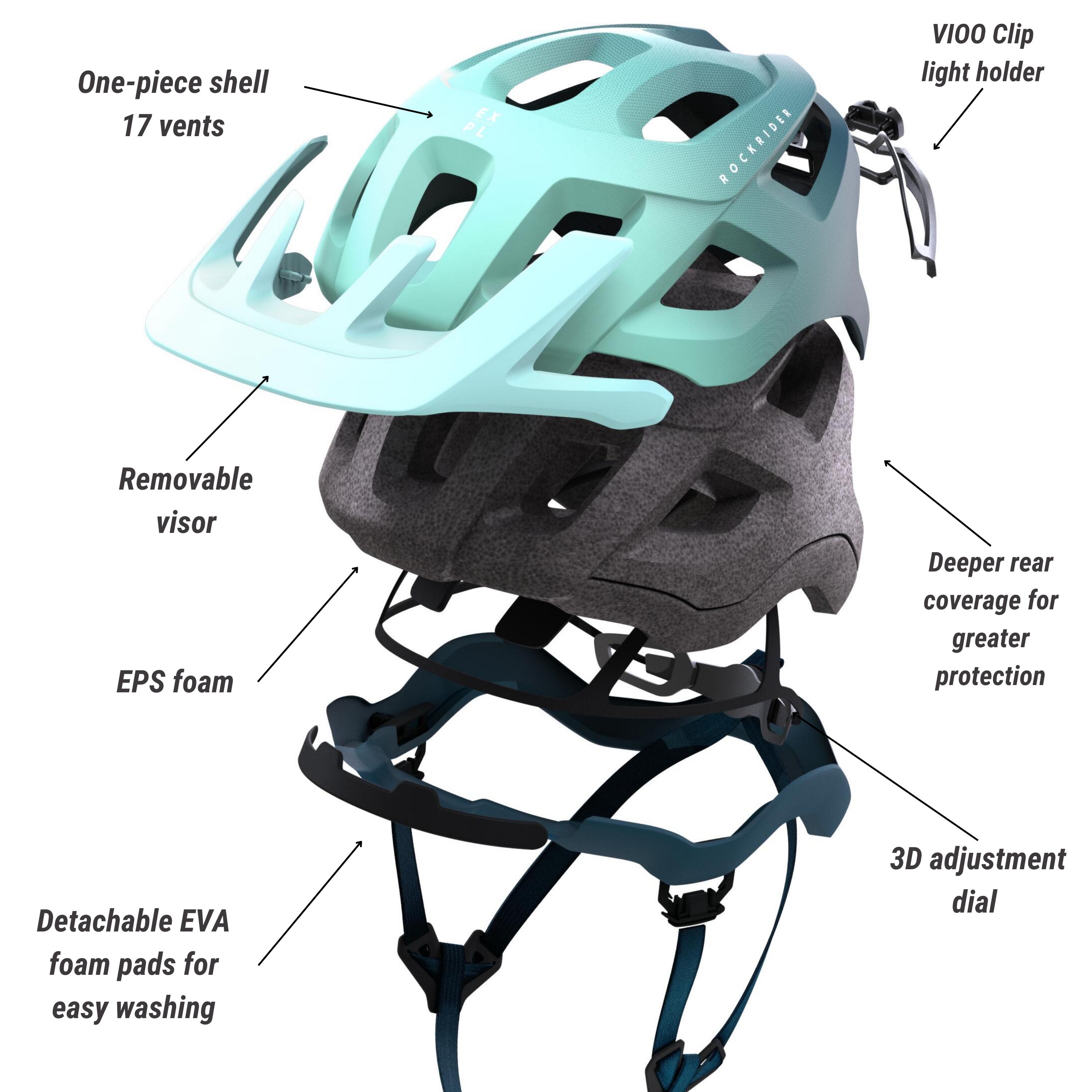 Mountain Bike Helmet Expl 500 Adult - Faded Blue