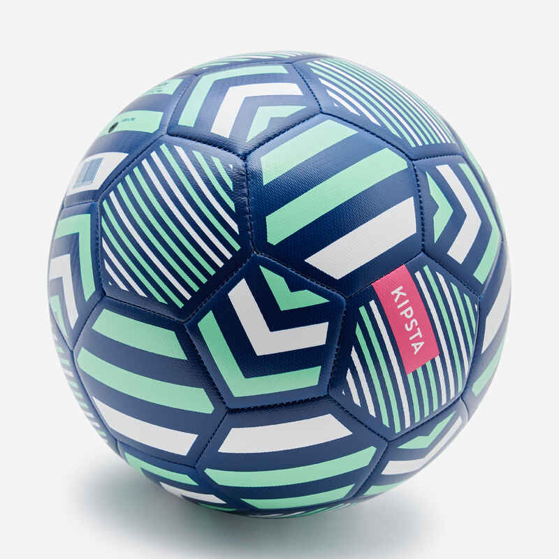 Football Light Learning Ball Size 5 - Black/Green - Decathlon