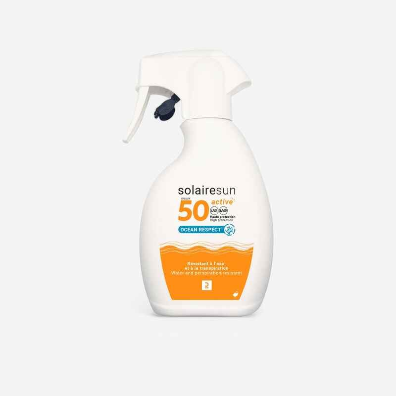 Active Sunscreen Spray SPF 50 250 mL - Decathlon