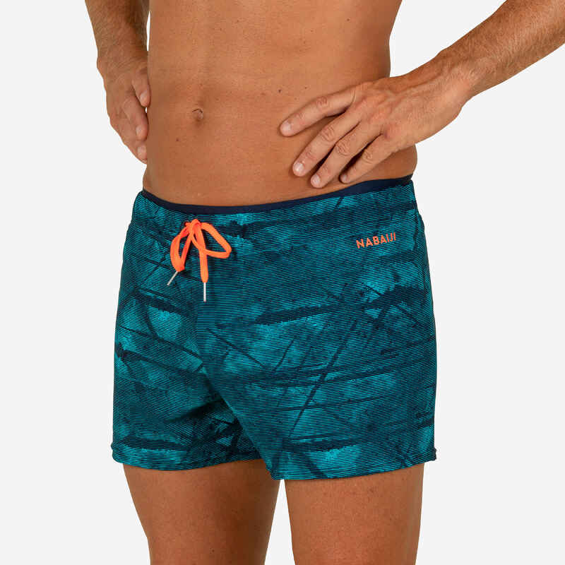 100 SHORT MEN’S SWIMMING SHORTS - TEX BLUE - Decathlon