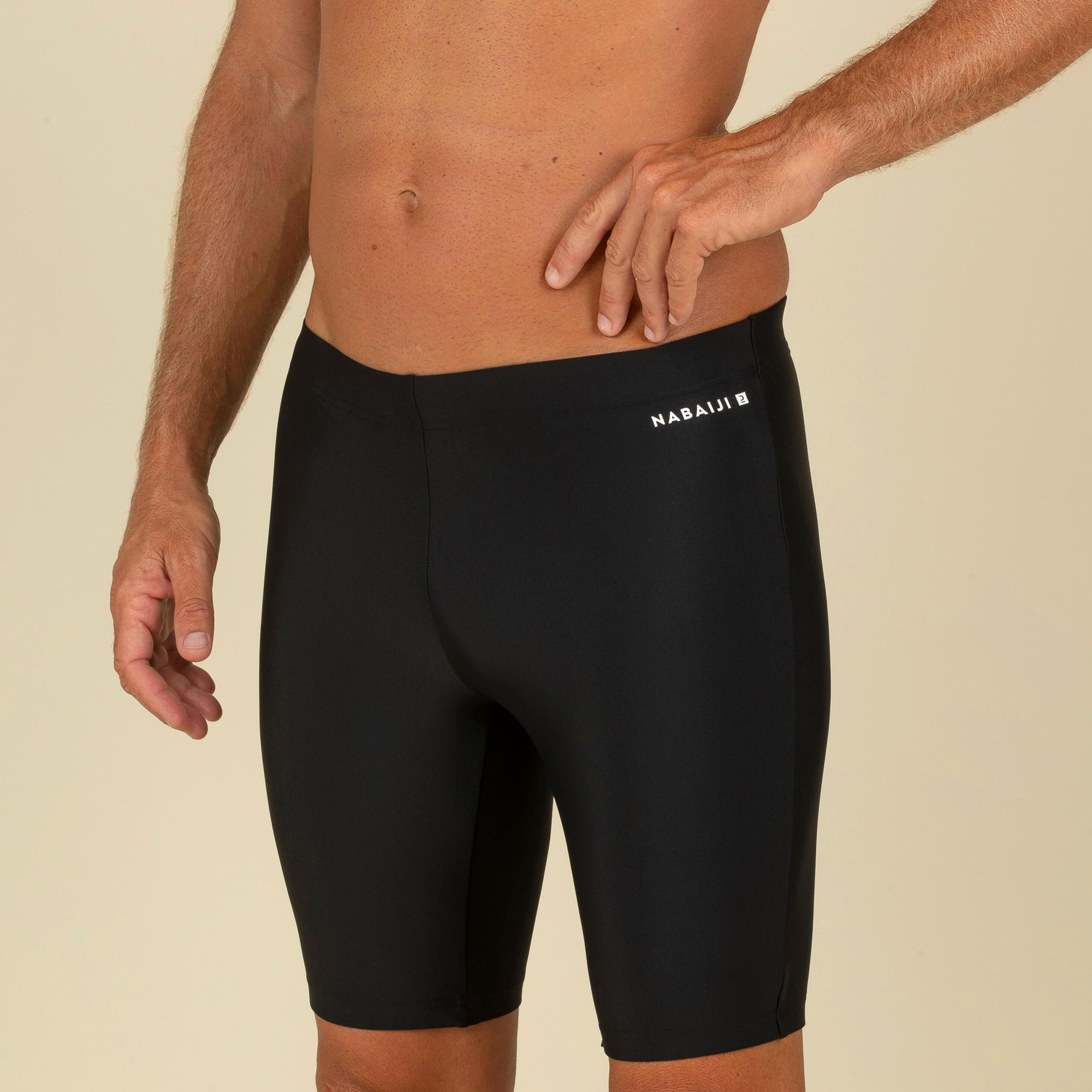 MEN'S SWIMMING JAMMER SWIMSUIT 100 BASIC - BLACK