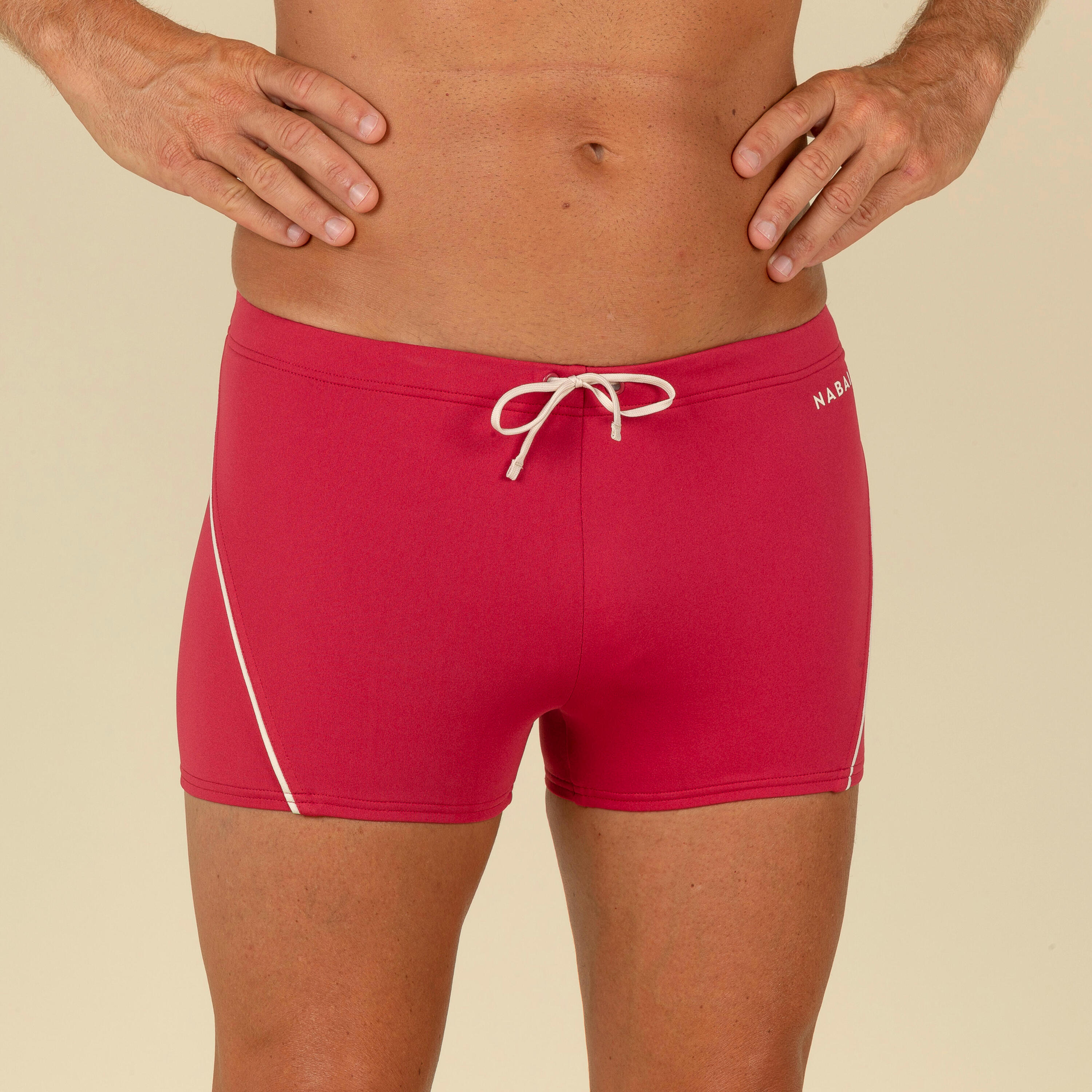 Men’s Swimming Trunks - Boxer 100 Plus - Red Beige | Decathlon