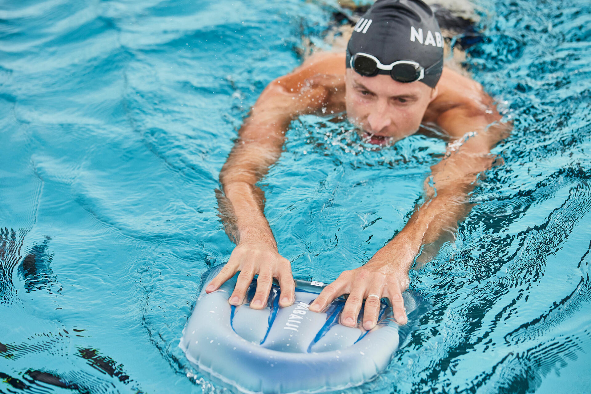 Swimming Board Compact Inflatable 500 blue
