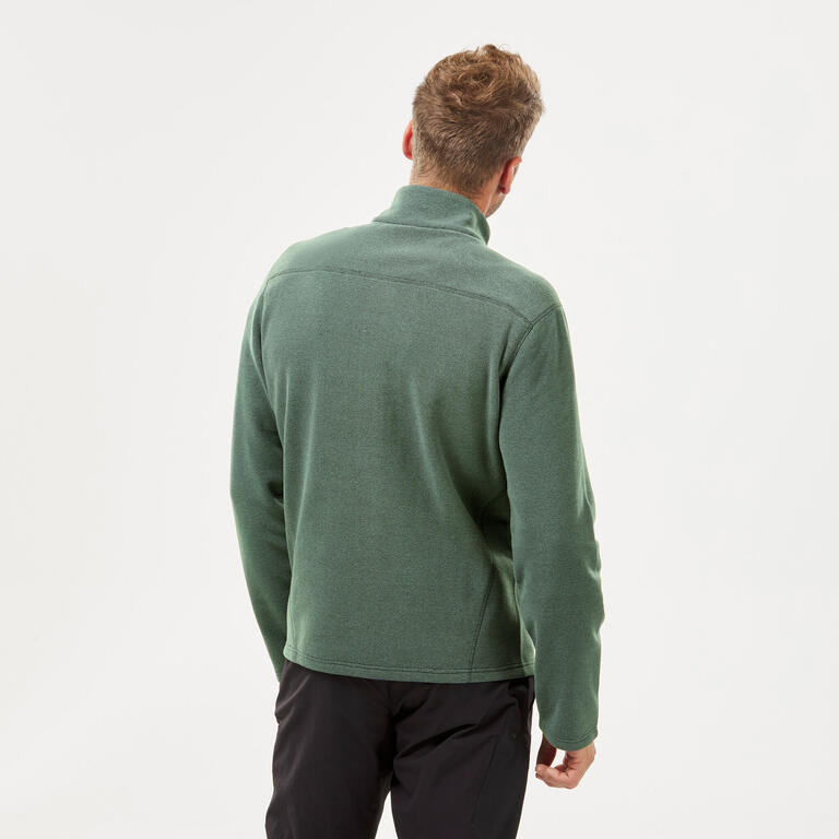 Men’s Mountain Hiking Fleece MH100 Full Zip - Green - Decathlon
