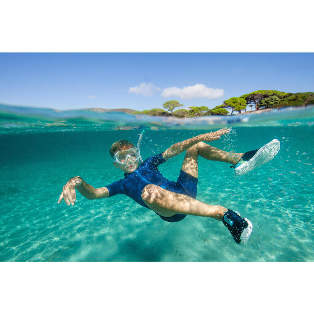 Schnorchelset Subea Maske Schnorchel 100 JR Kind Grau | SUBEA ...