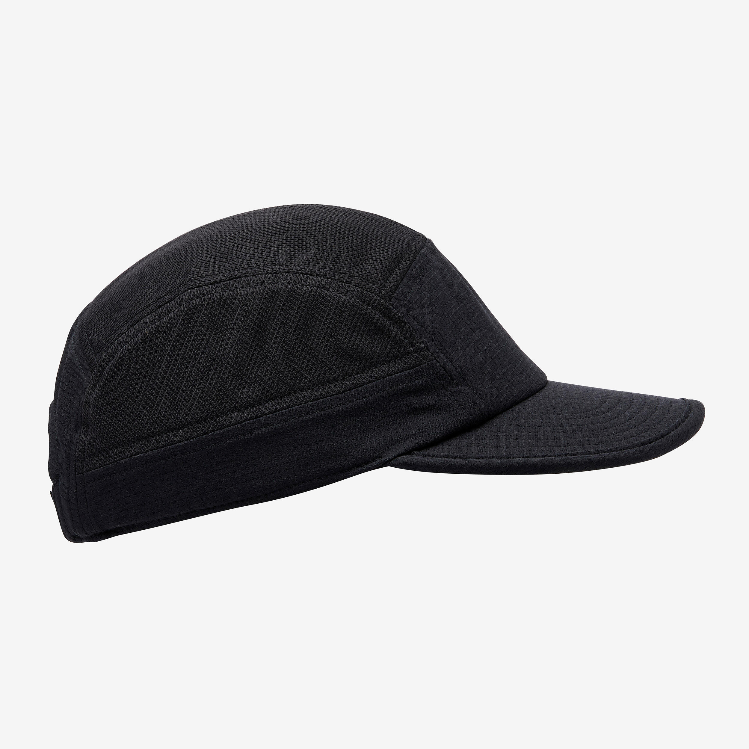 Breathable running cap -5 panel Black