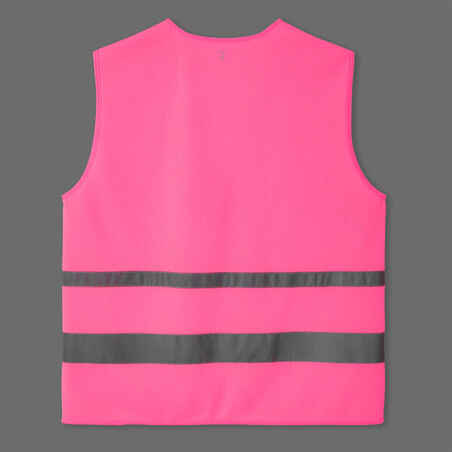 Adult High Visibility Cycling Safety Vest - Neon Pink - Decathlon