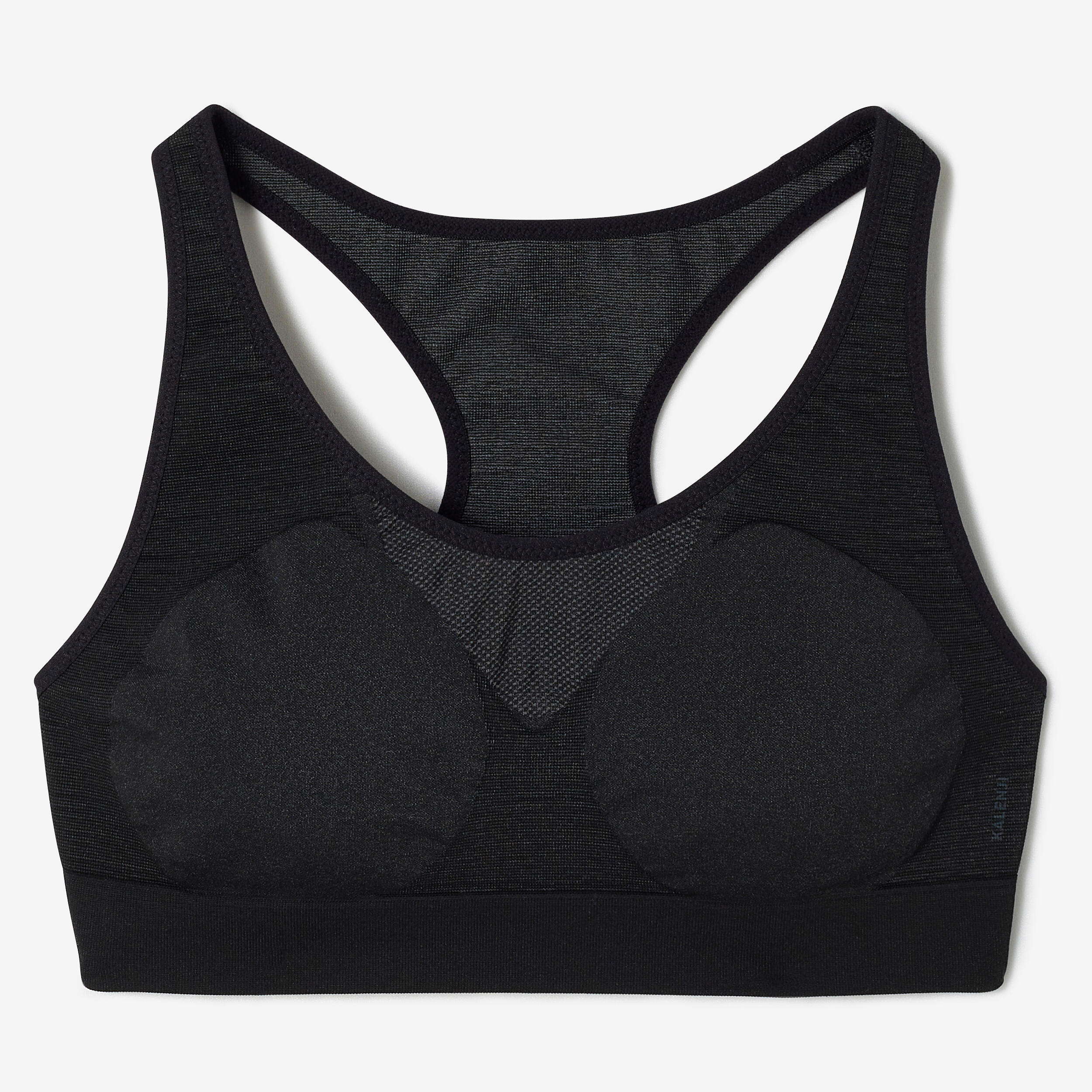 Women’s Muscle Back Seamless Bra with Medium Support - Black - Black ...