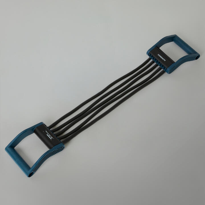 Extenseur de musculation réglable de 5 à 25kg - noir et bleu CORENGTH ...