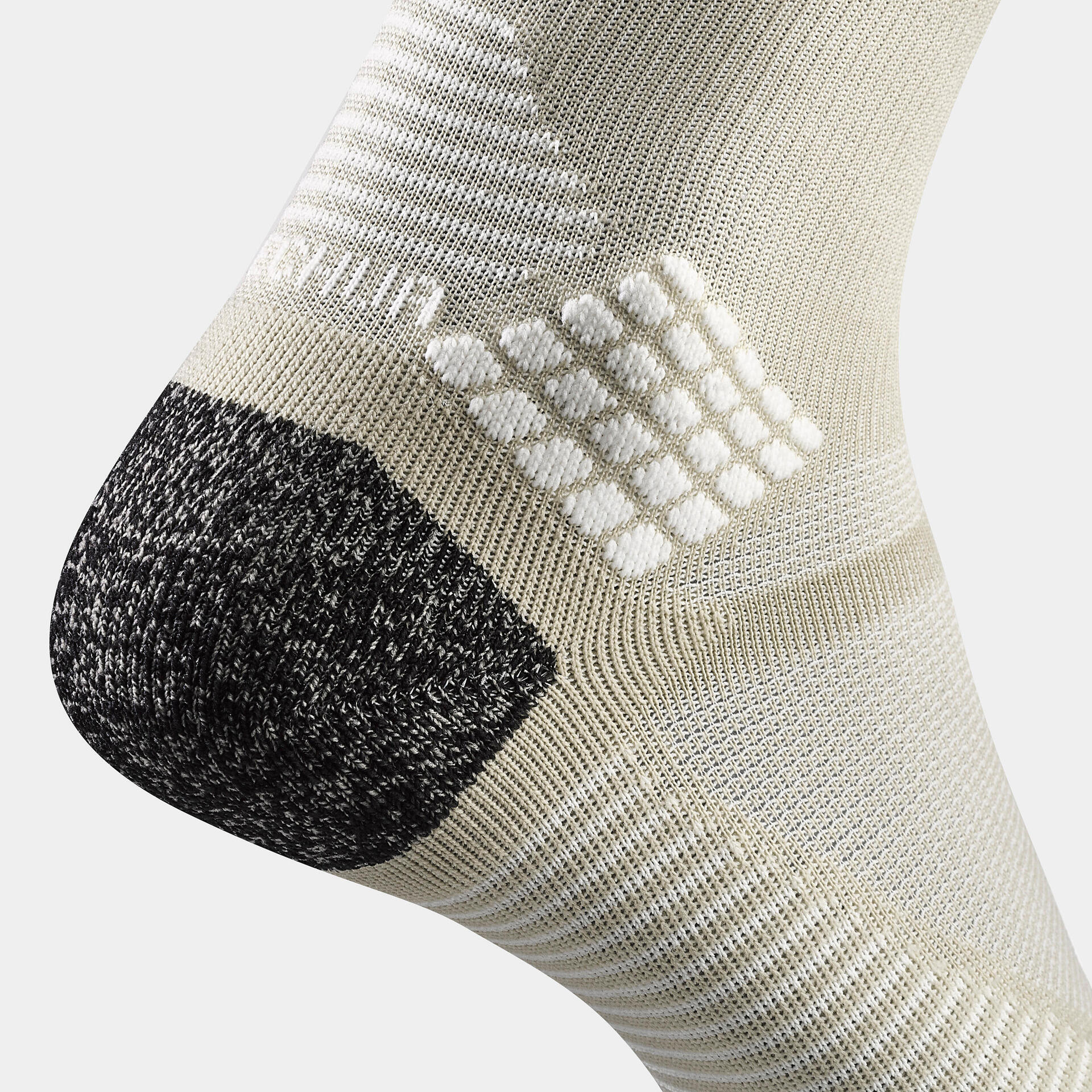 Hiking socks - Hike 500 High Beige x2 pairs