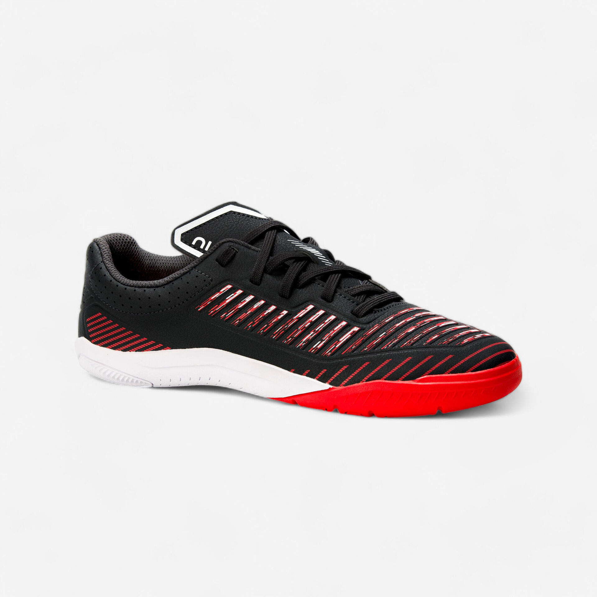 Kids' Futsal Shoes Ginka 500 JR - Black/Red