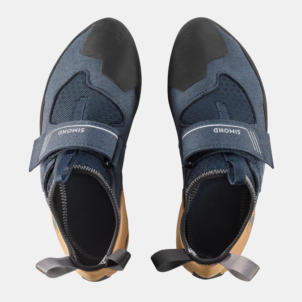 SIMOND Klimschoenen voor heren Vertika Soft blauw/oker | Decathlon