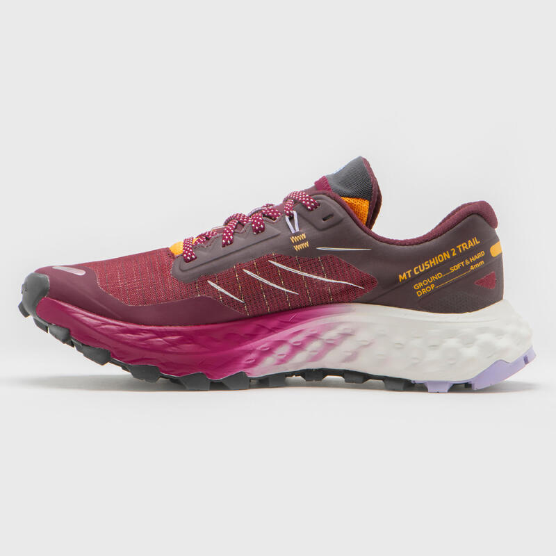 EVADICT Trailschoenen voor dames MT CUSHION 2 frambozenrood | Decathlon