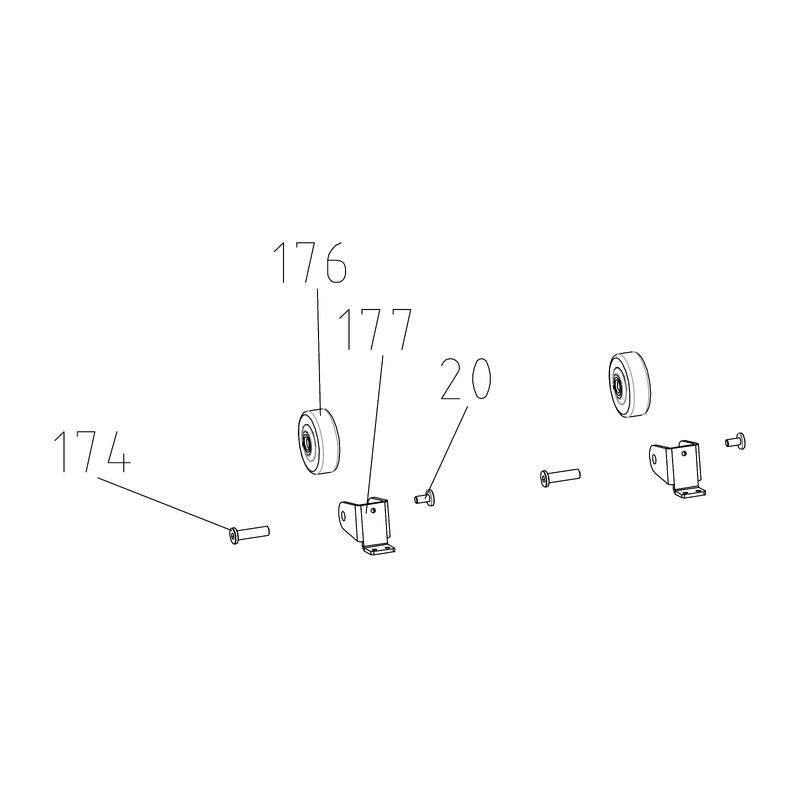 Görgők a Woodrower evezőpad mozgatásához DOMYOS - Decathlon
