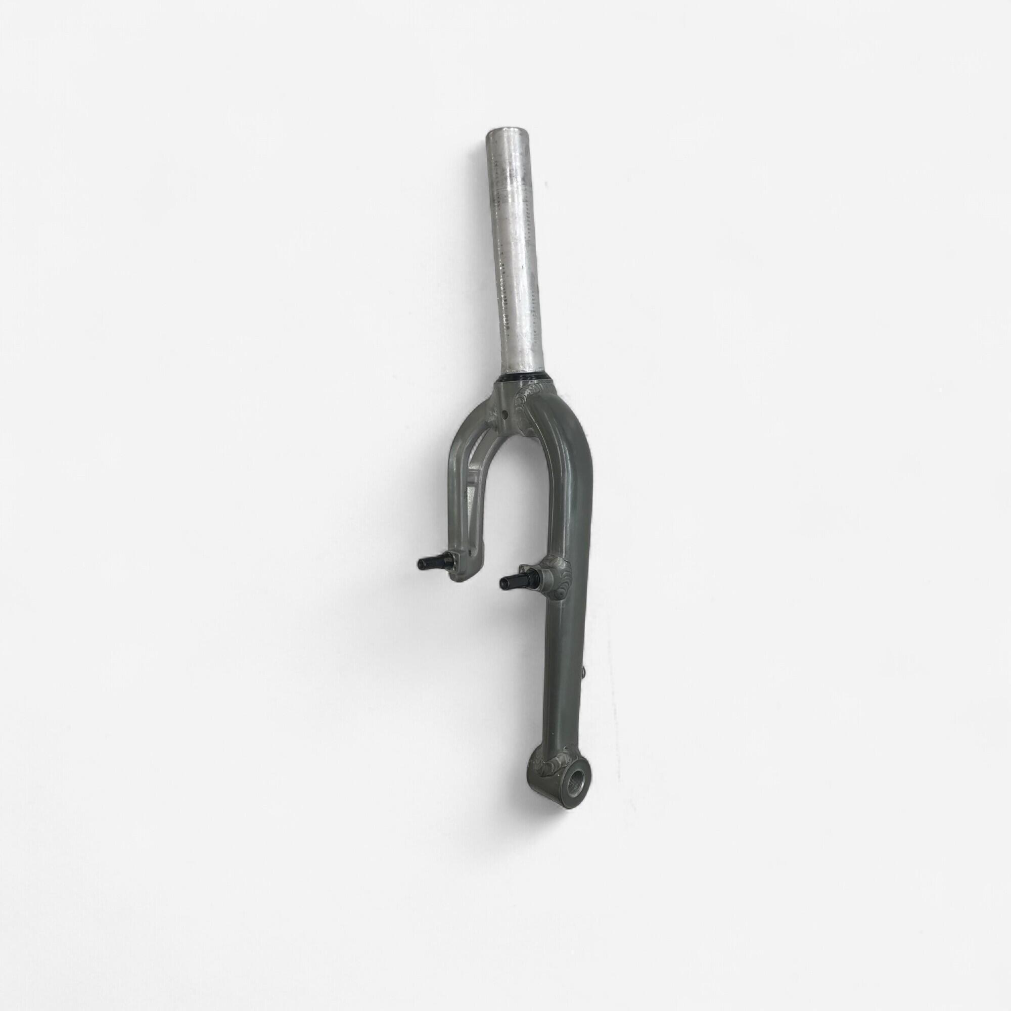 Brushed Aluminium Fork Fold Light 1" - Smoky Green - Decathlon