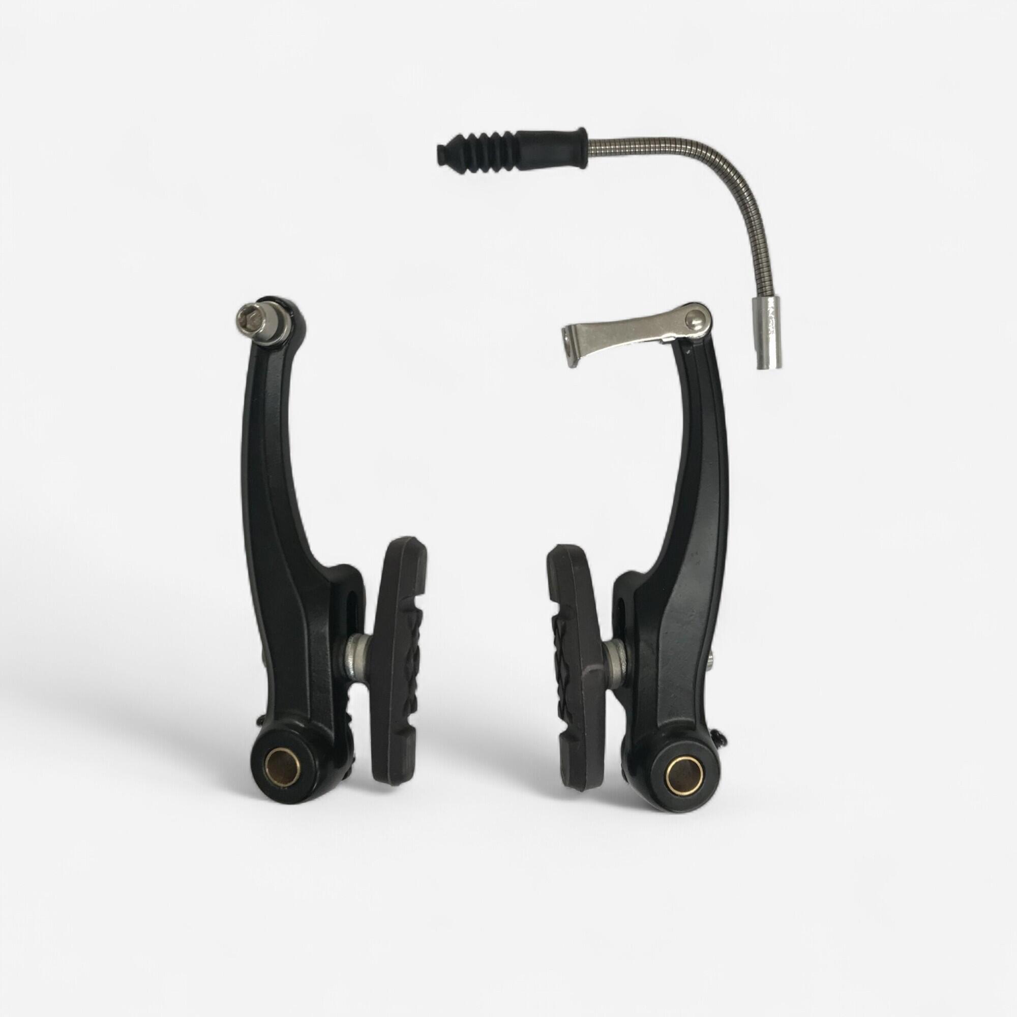 Front V-Brake Caliper with Flexible Noodle 855 - Black - Decathlon