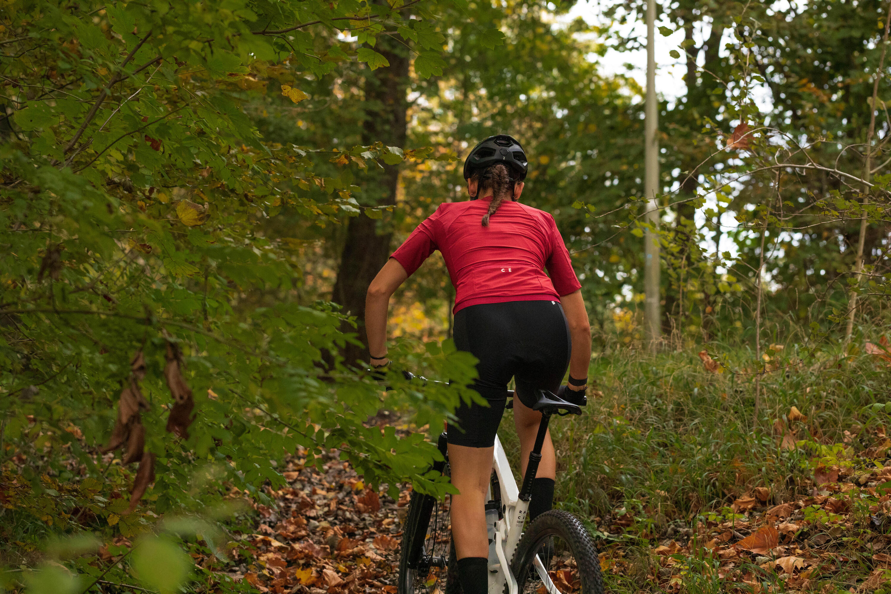 Short-Sleeved Mountain Biking Jersey Race - Red ROCKRIDER | Decathlon