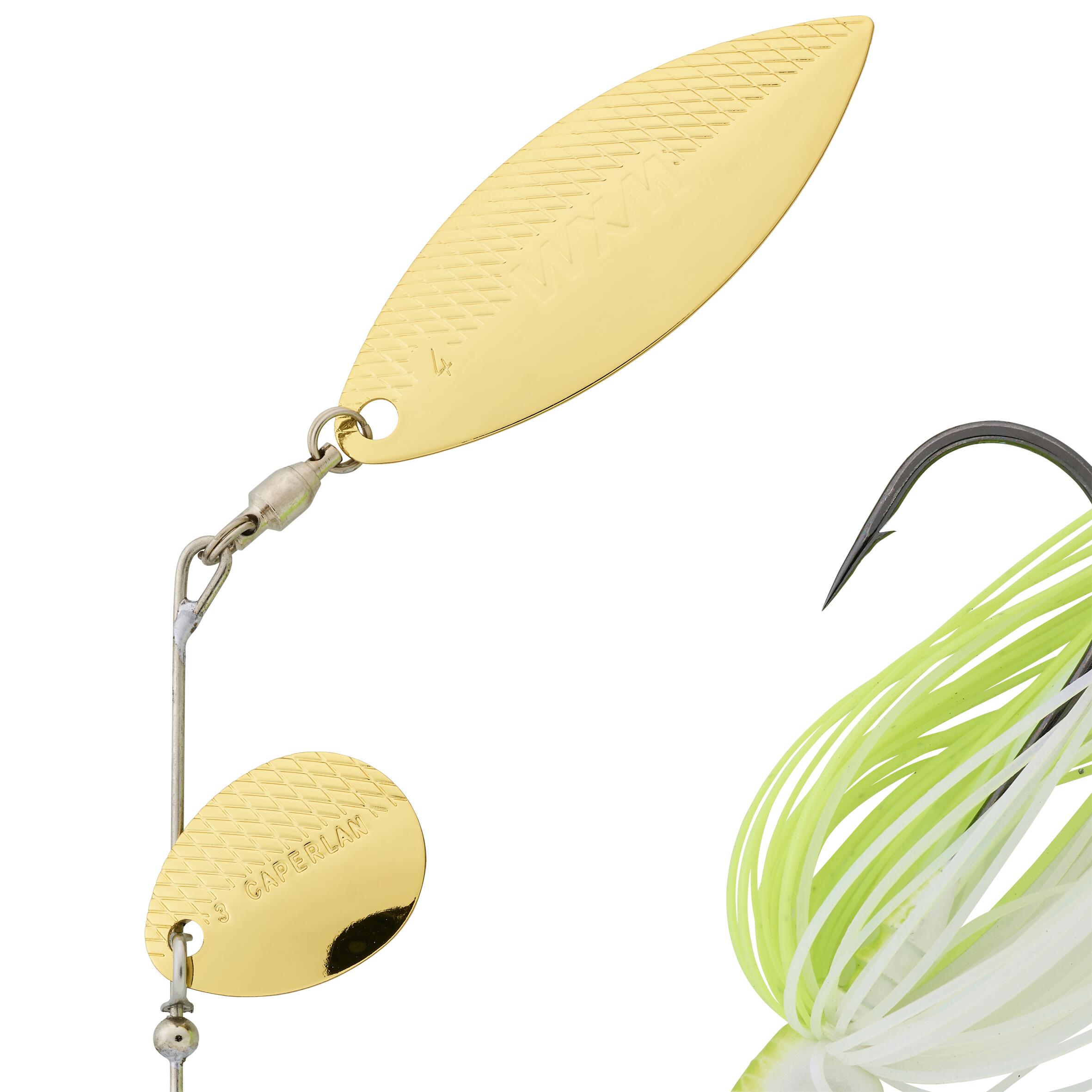 SPINNERBAIT SPINO 14 G WHITE CHARTREUSE CAPERLAN | Decathlon