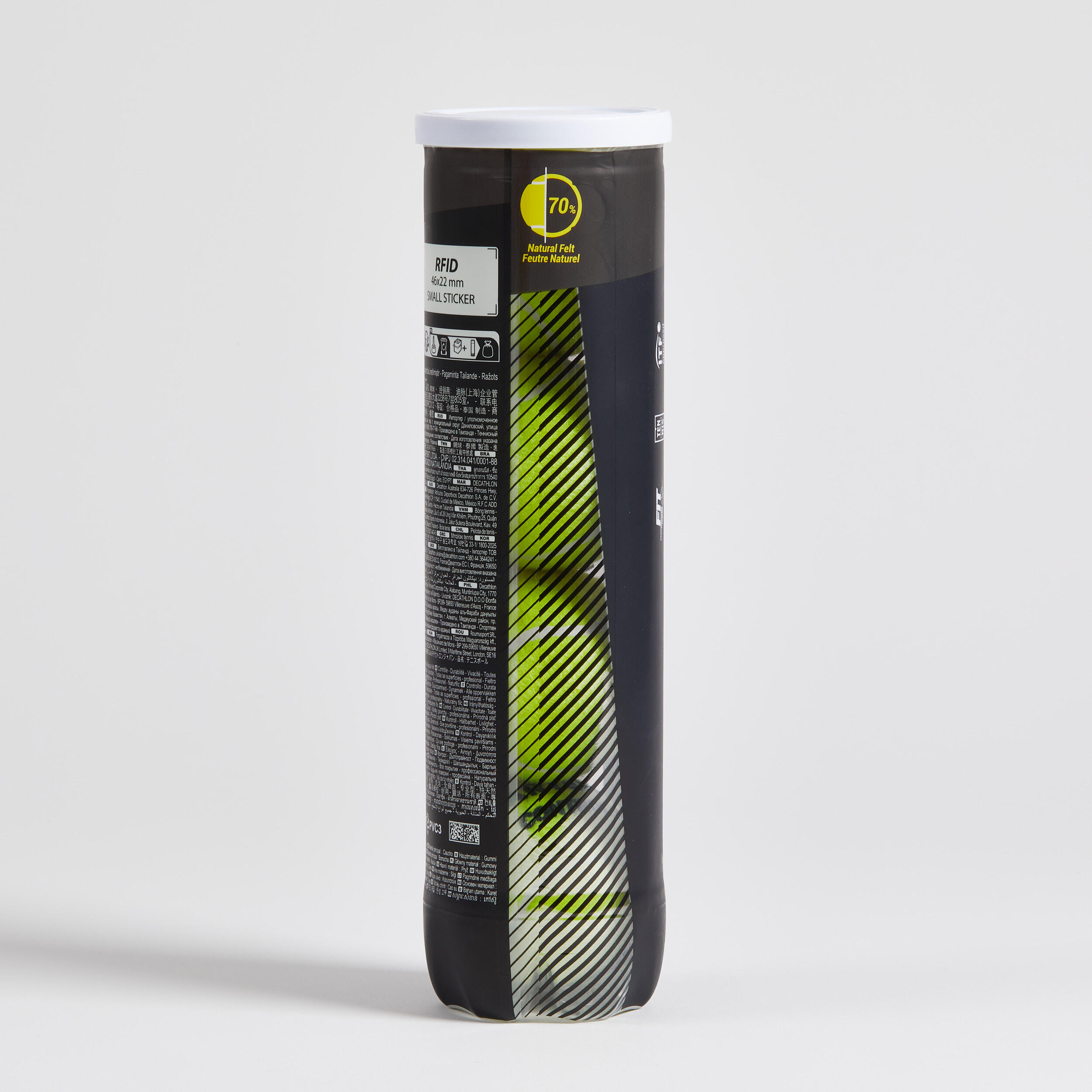 Tennis Ball 4-Pack – Control Pro - Yellow - Artengo - Decathlon