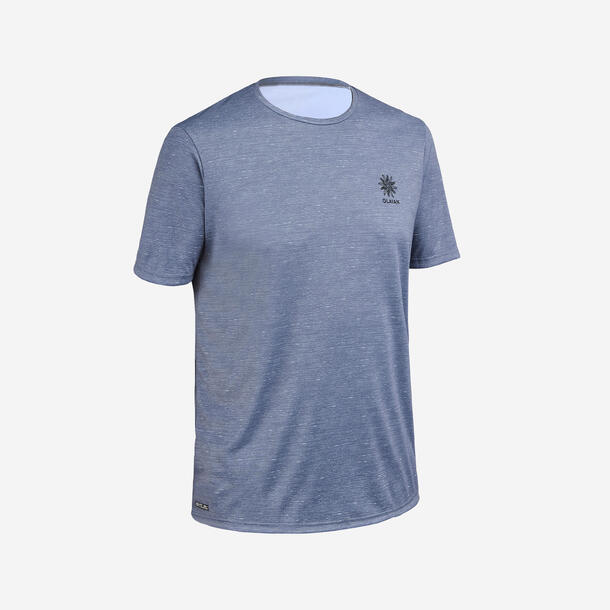 Mens Surfing Short Sleeved Anti Uv Water T Shirt Top Grey