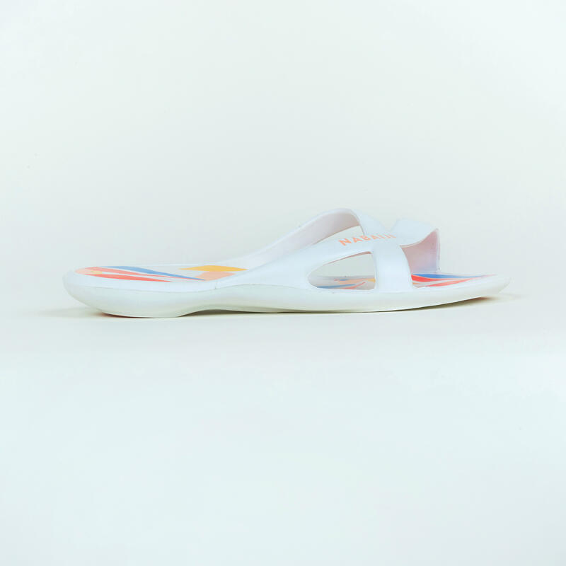 Women's pool sandals Slap 500 Lea black White NABAIJI - Decathlon