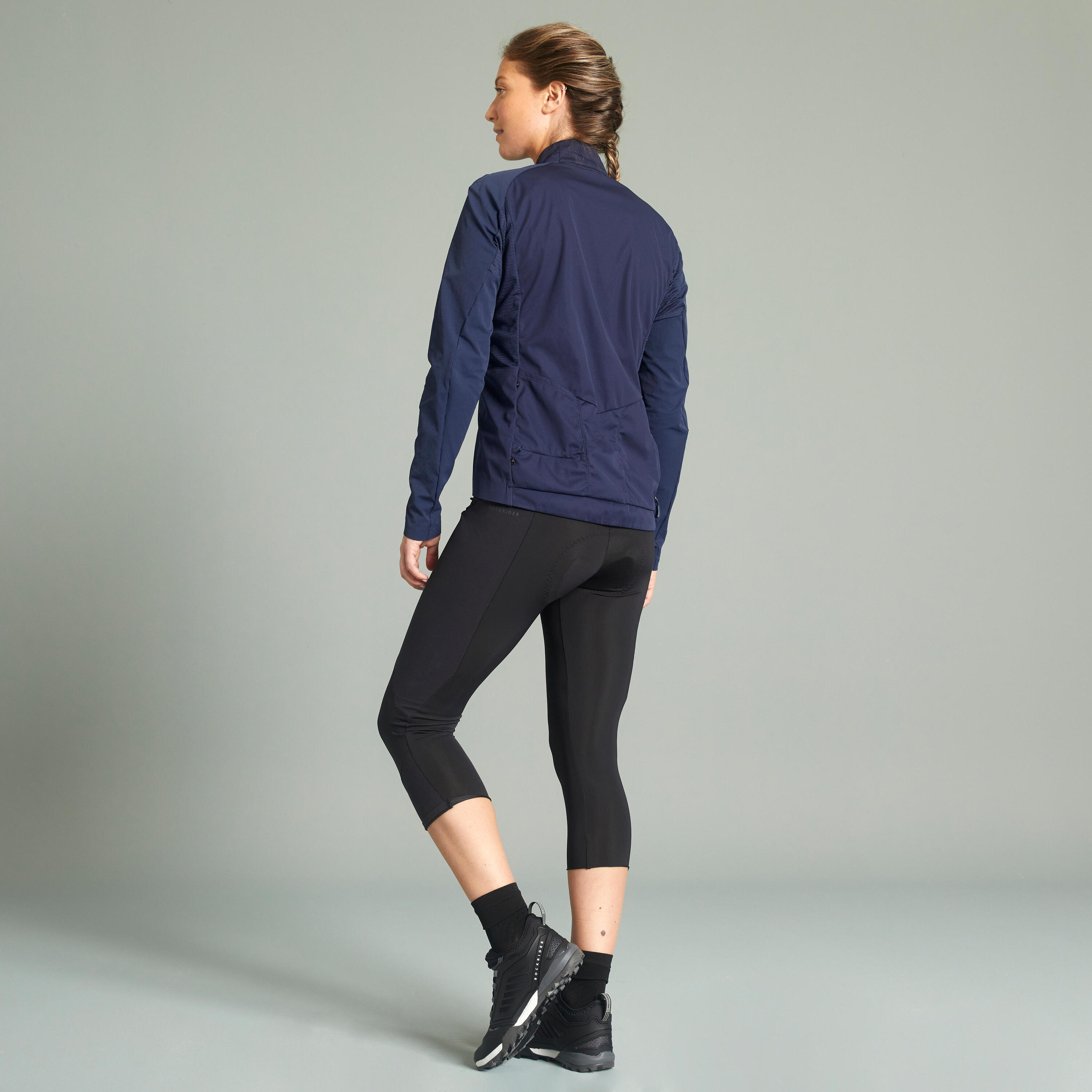 Women's MTB Cropped Tights / Leggings Explore 500 - Black - Decathlon