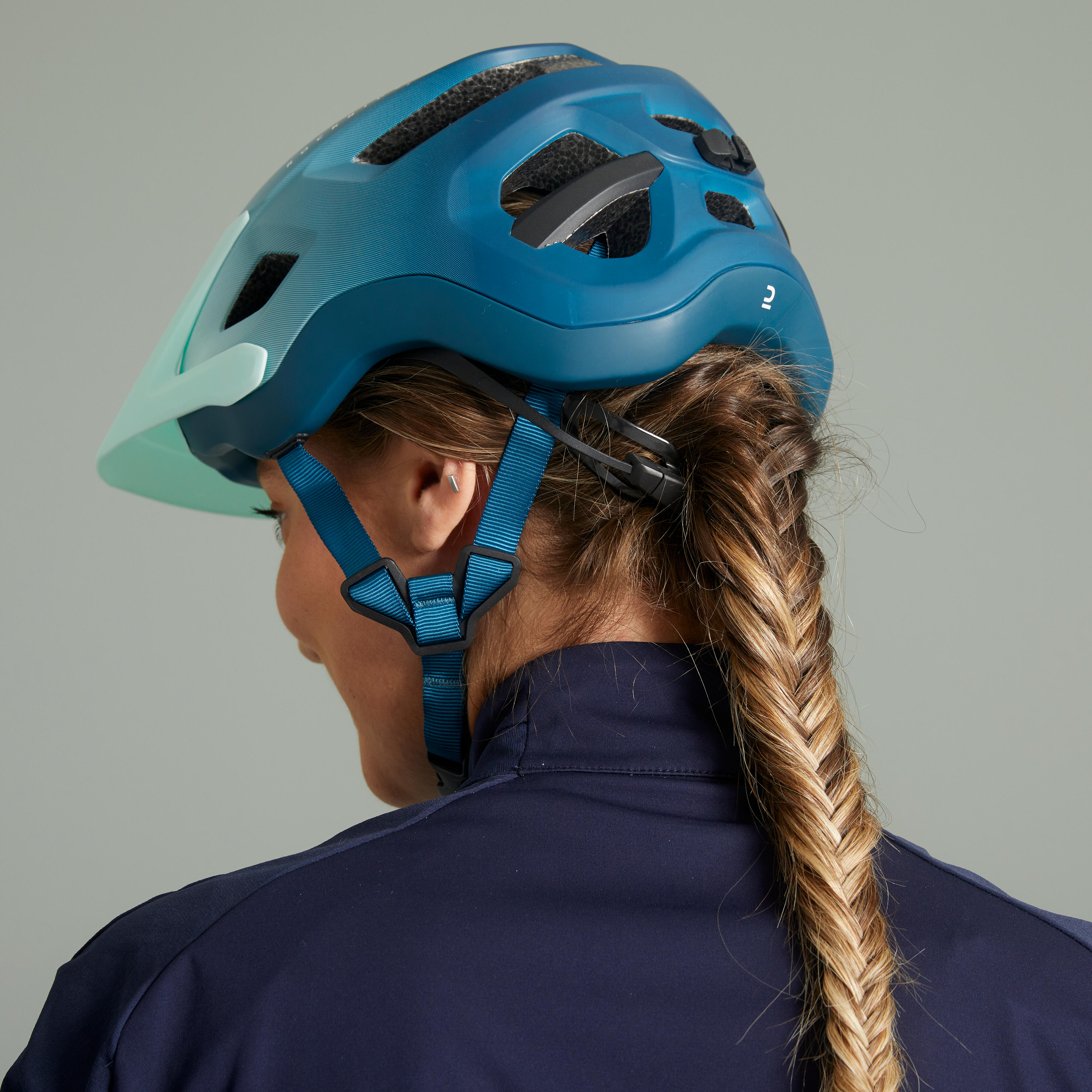 Mountain Bike Helmet - EXPL 500 - Bright blue, Pale mint - Rockrider ...