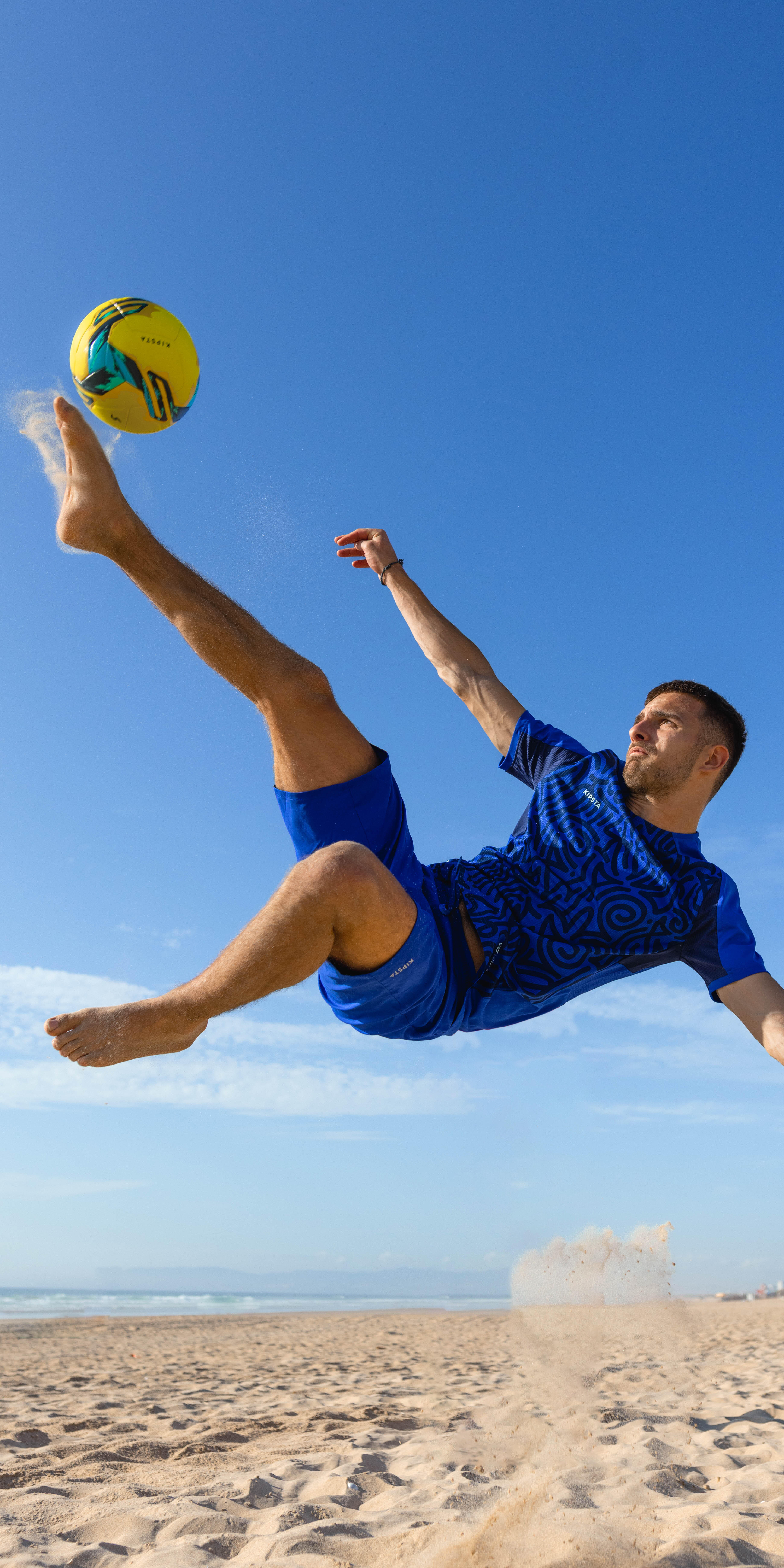 Lopta na plážový futbal BS9 tepelne lepená veľkosť 5 žltá - Decathlon