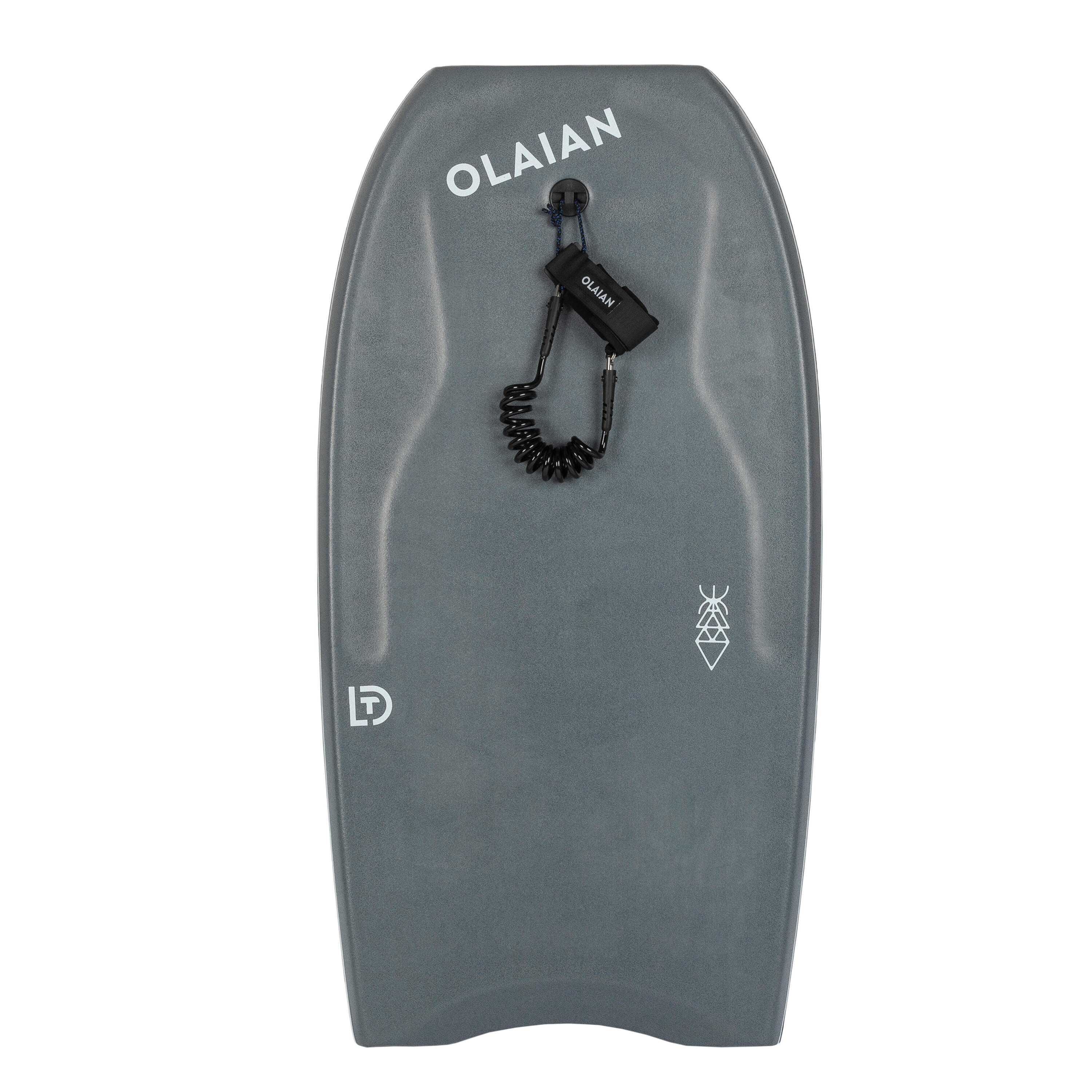 Bodyboard 500 grey mesh and leash OLAIAN | Decathlon