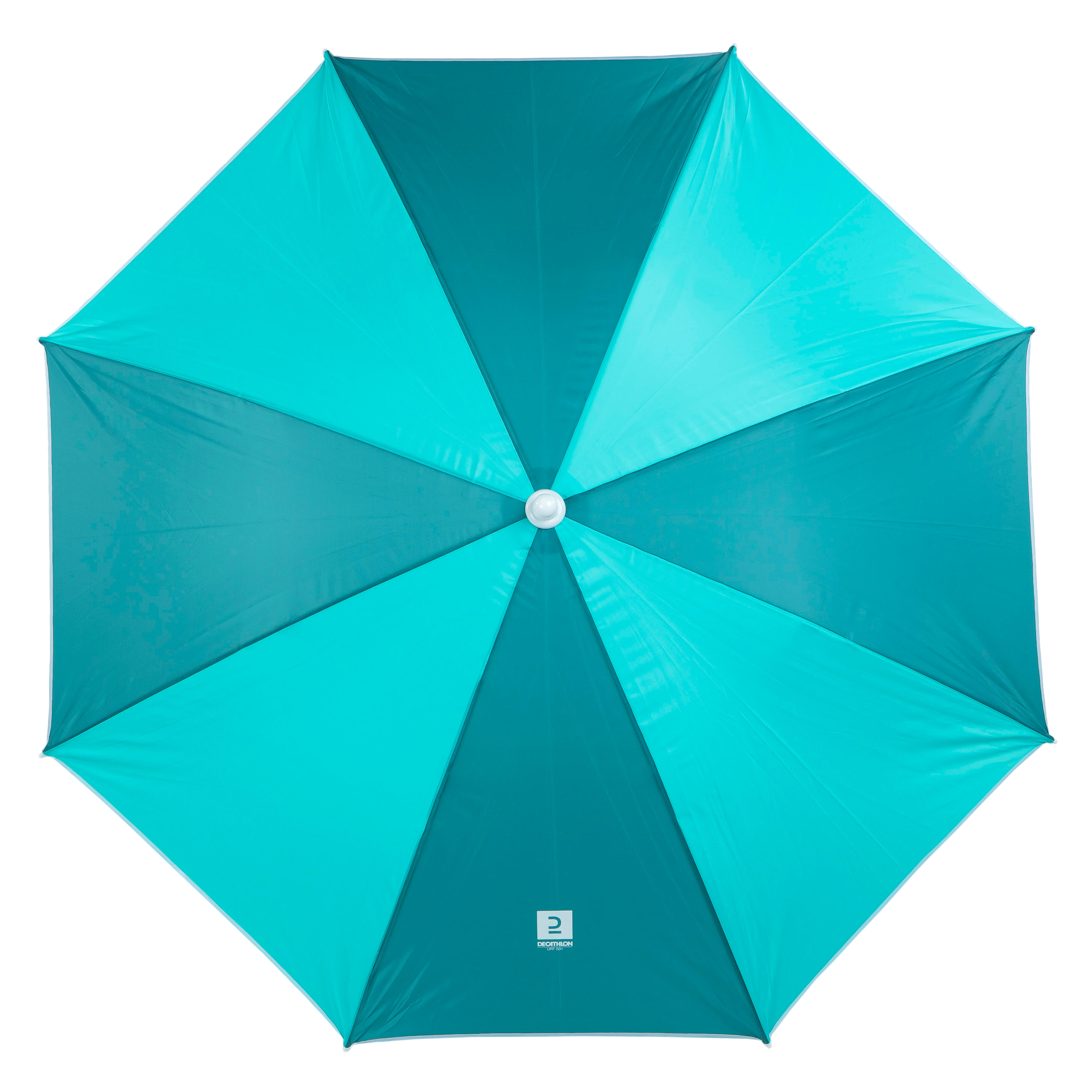 2-Person Beach Parasol UPF 50+ - 160 Blue/Green - ash blue, Caribbean ...