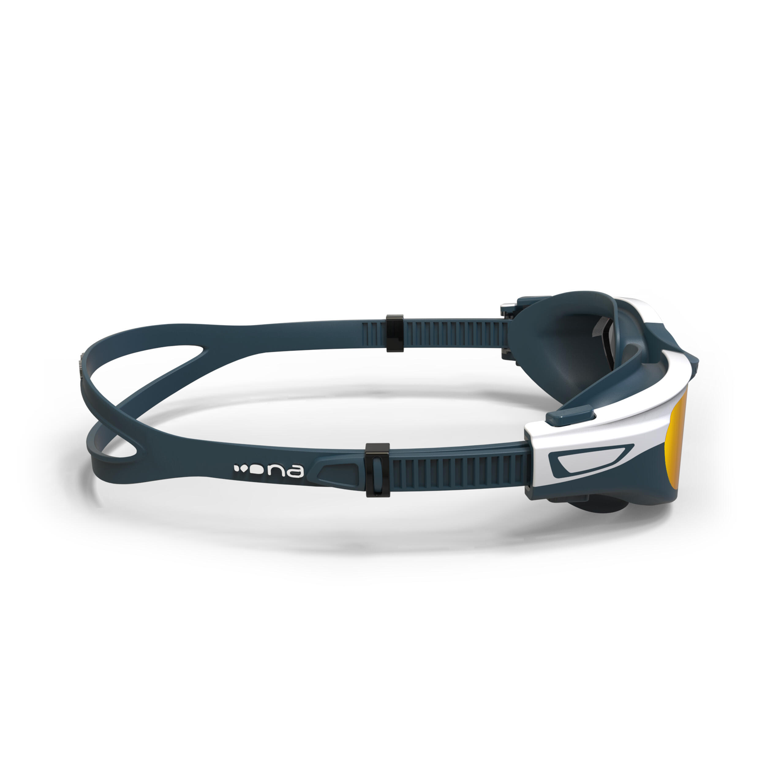 SPIRIT swimming goggles - Mirror lenses - Small - Blue orange DECATHLON ...